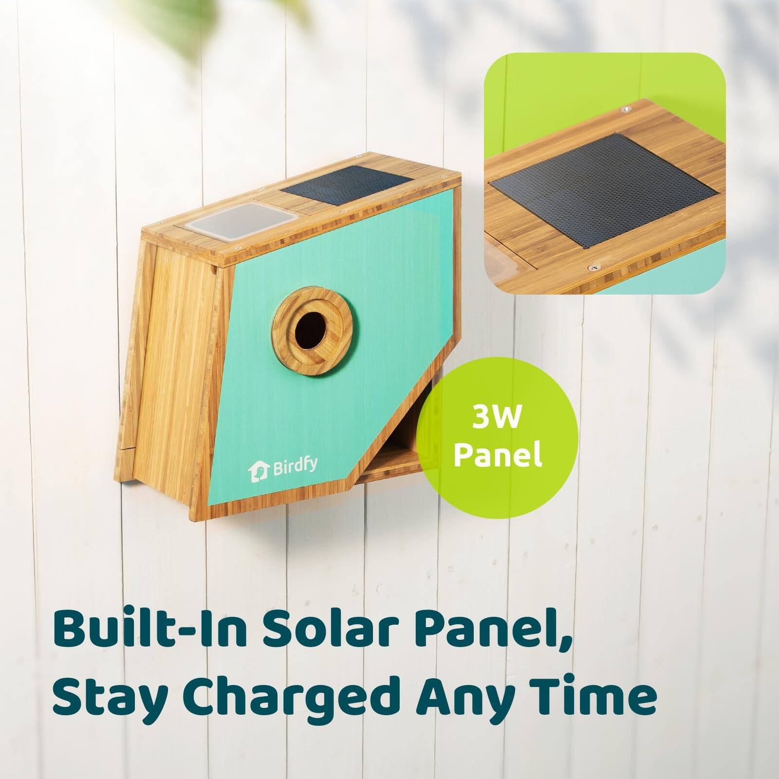 BIRDFY Smart Bird House with Camera, Solar Powered 1080P FHD Live ...