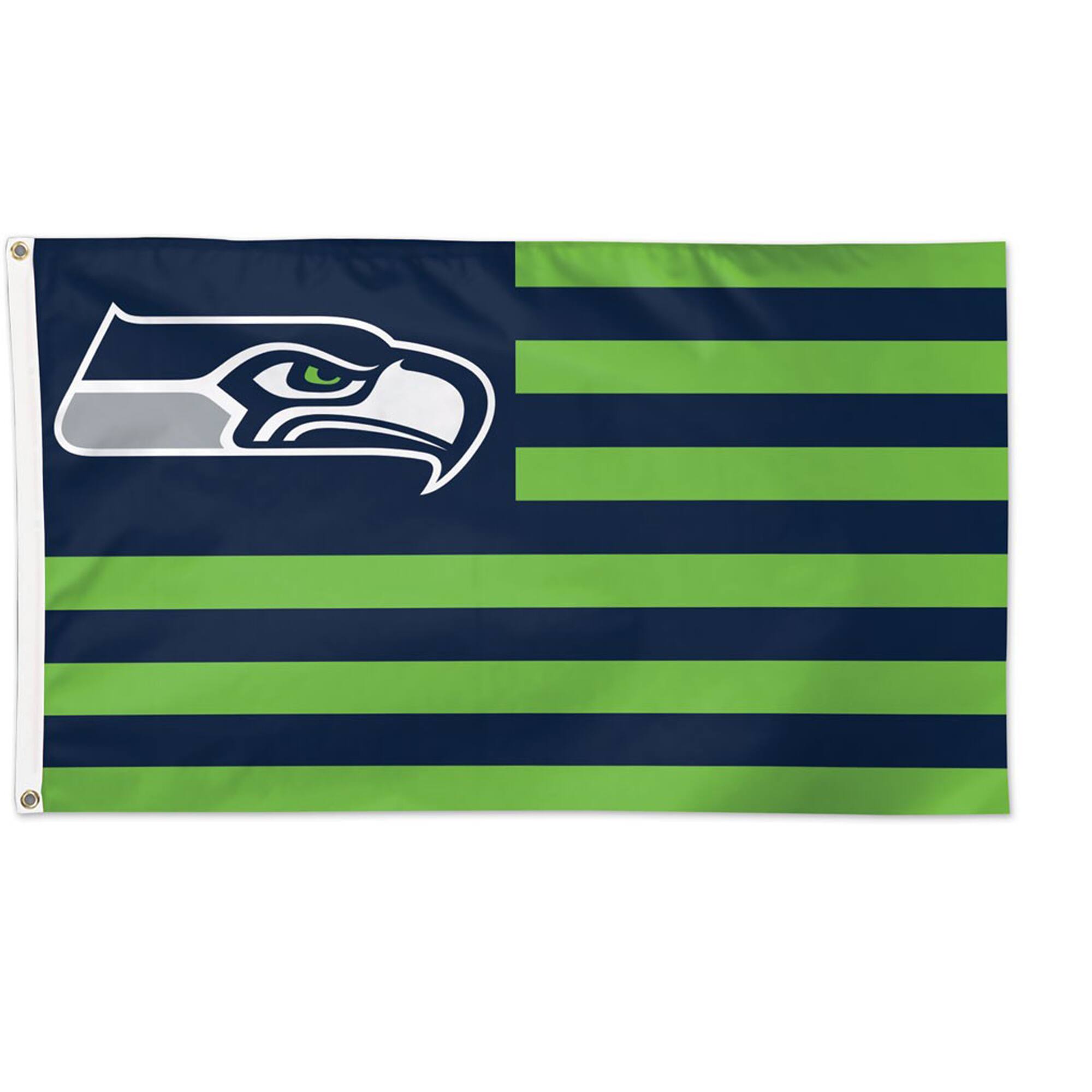 WinCraft Seattle Seahawks 3' x 5' Americana Stars & Stripes Deluxe Flag ...