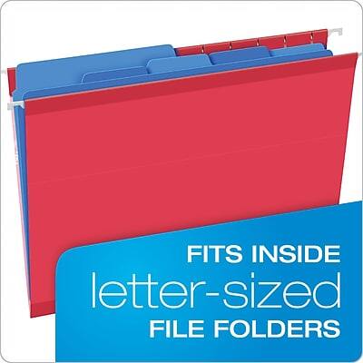Pendaflex Divide it Up Recycled File Folder, 1/3 Cut Tab, Assorted ...