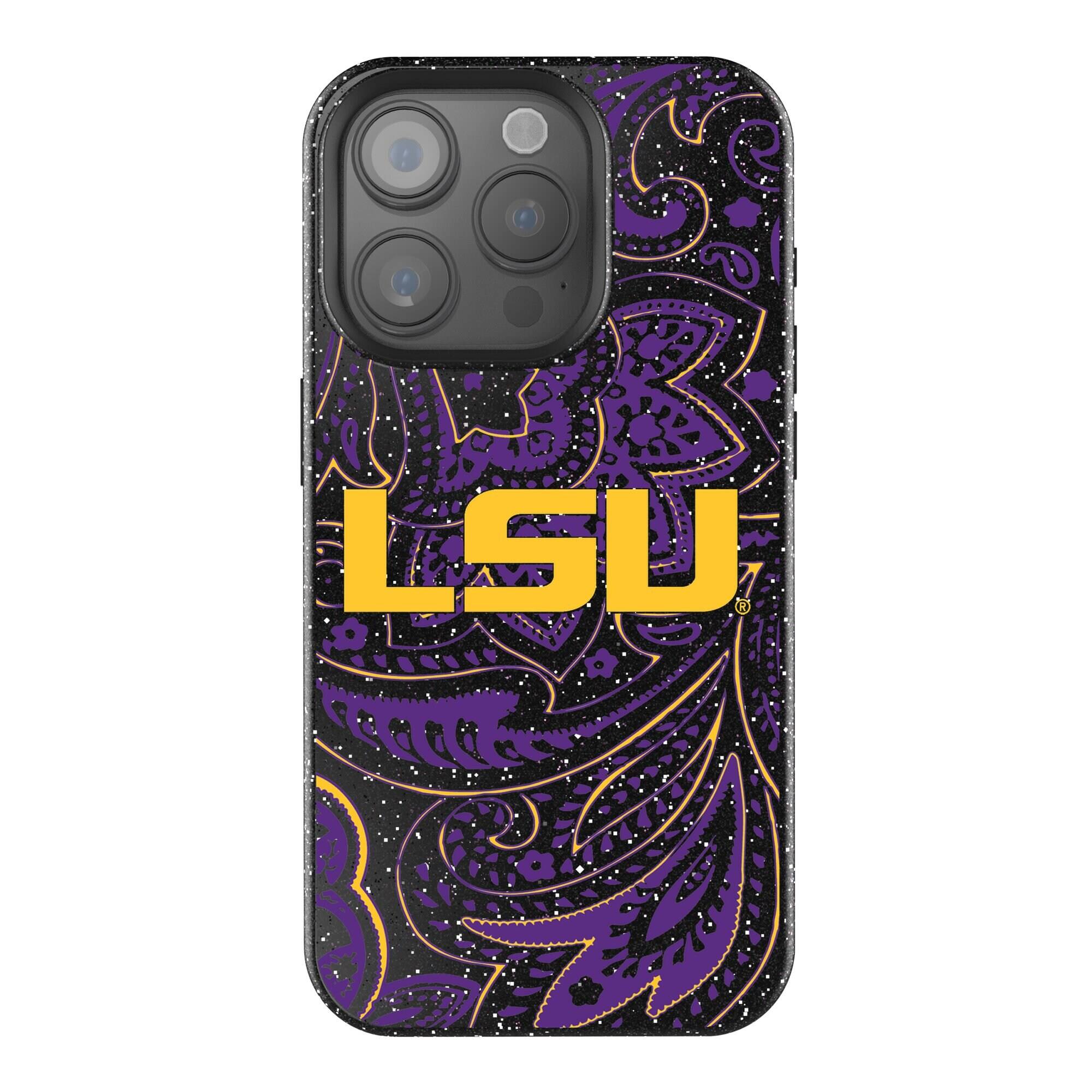 Keyscaper NCAA LSU Tigers Paisley Bling iPhone Case 15 Pro Black ...