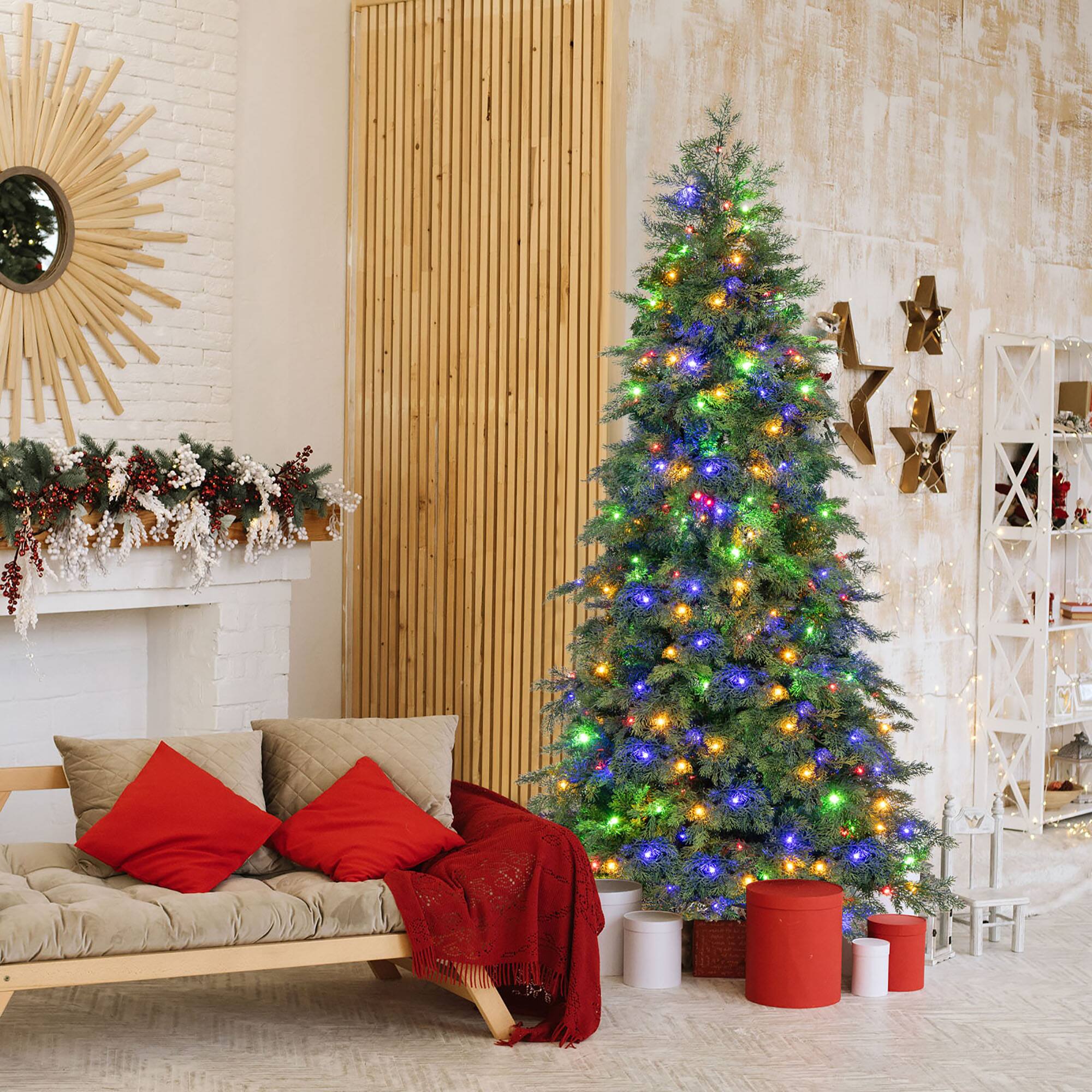 Gymax 6 FT Artificial Xmas Tree w/ 721 PE PVC Branch Tips & Folding ...