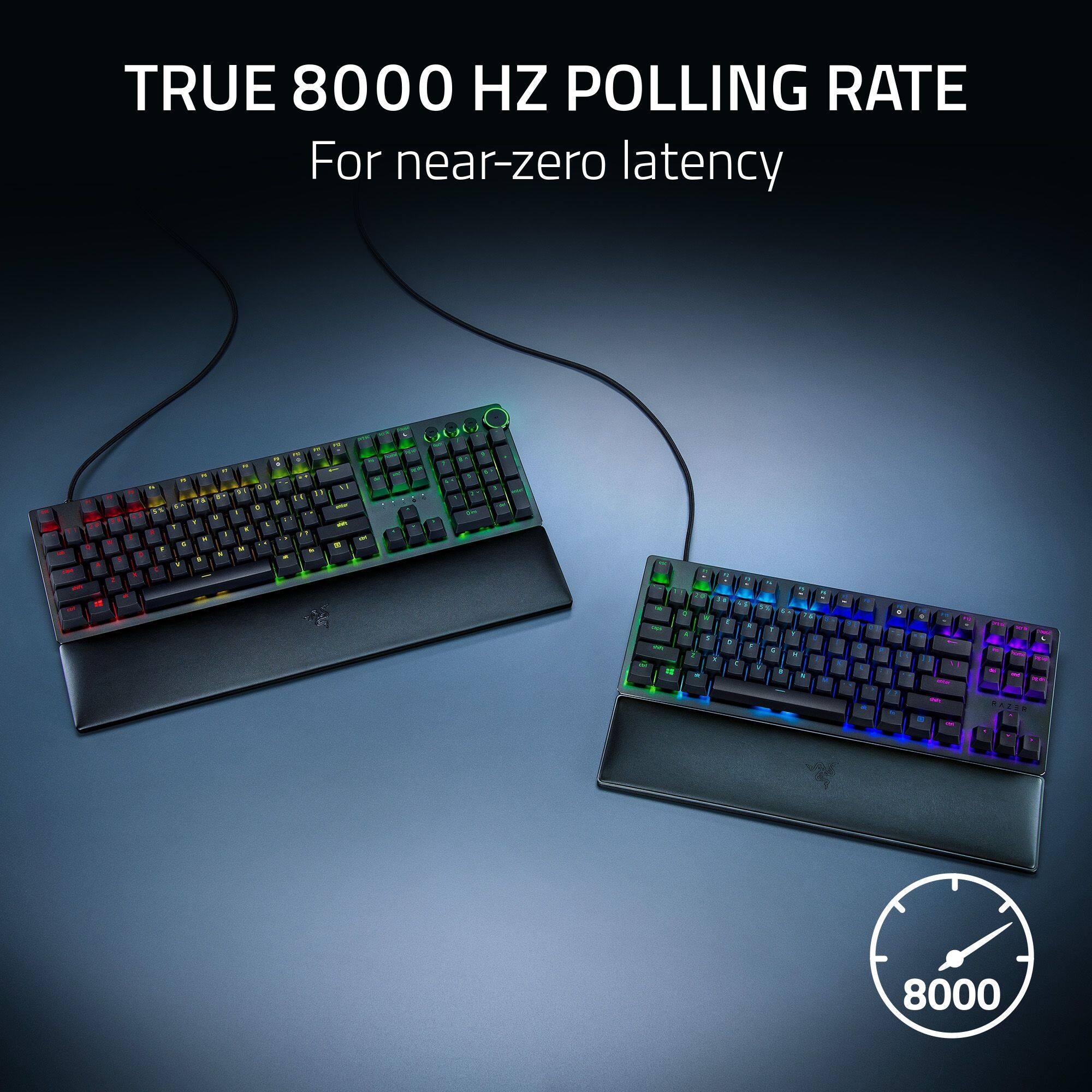 Razer Huntsman V2 Full Size Wired Optical Purple Clicky Switch Gaming ...