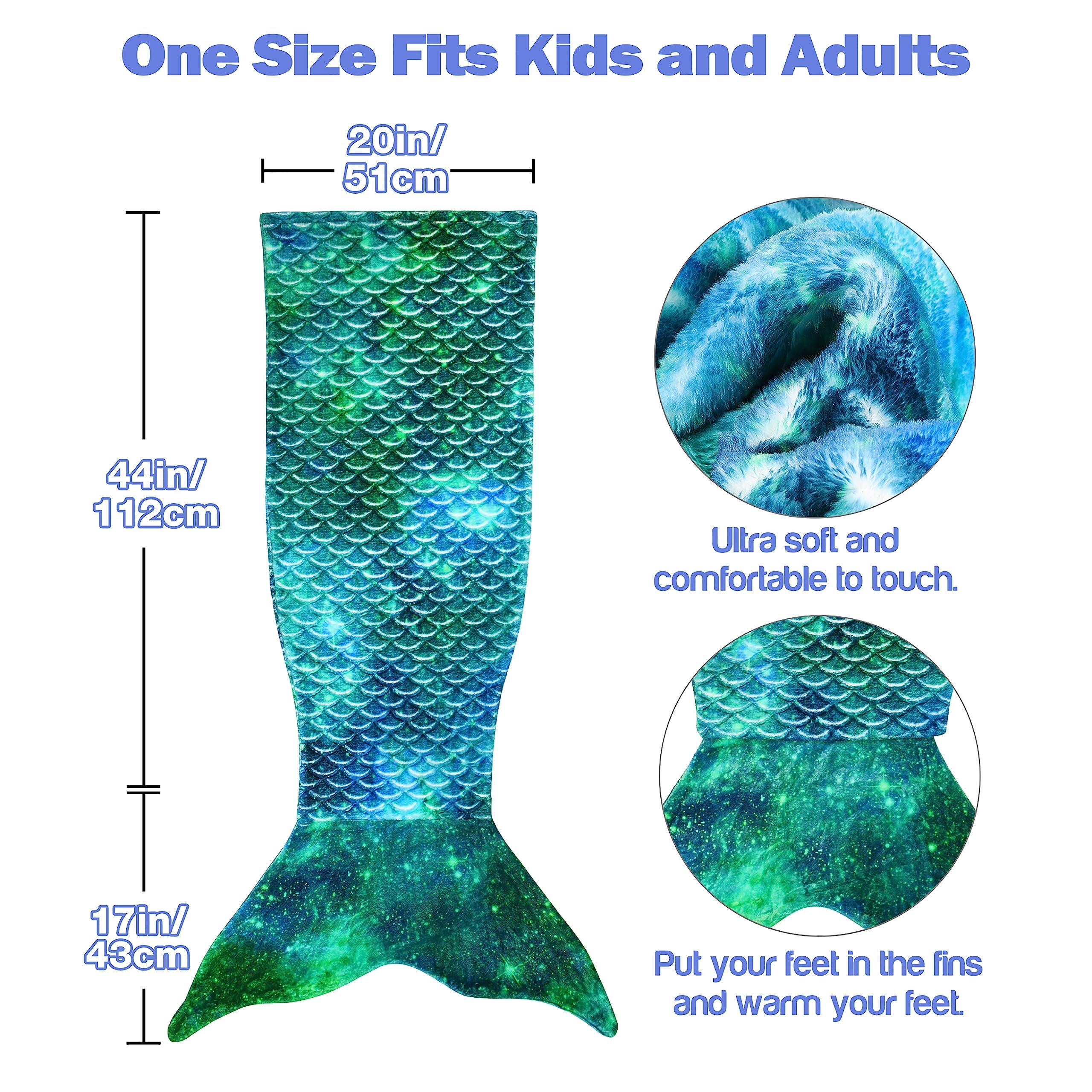 Dapper Styles Mermaid Tail Blanket Cozy Sleeping Bag For Fish Scale ...