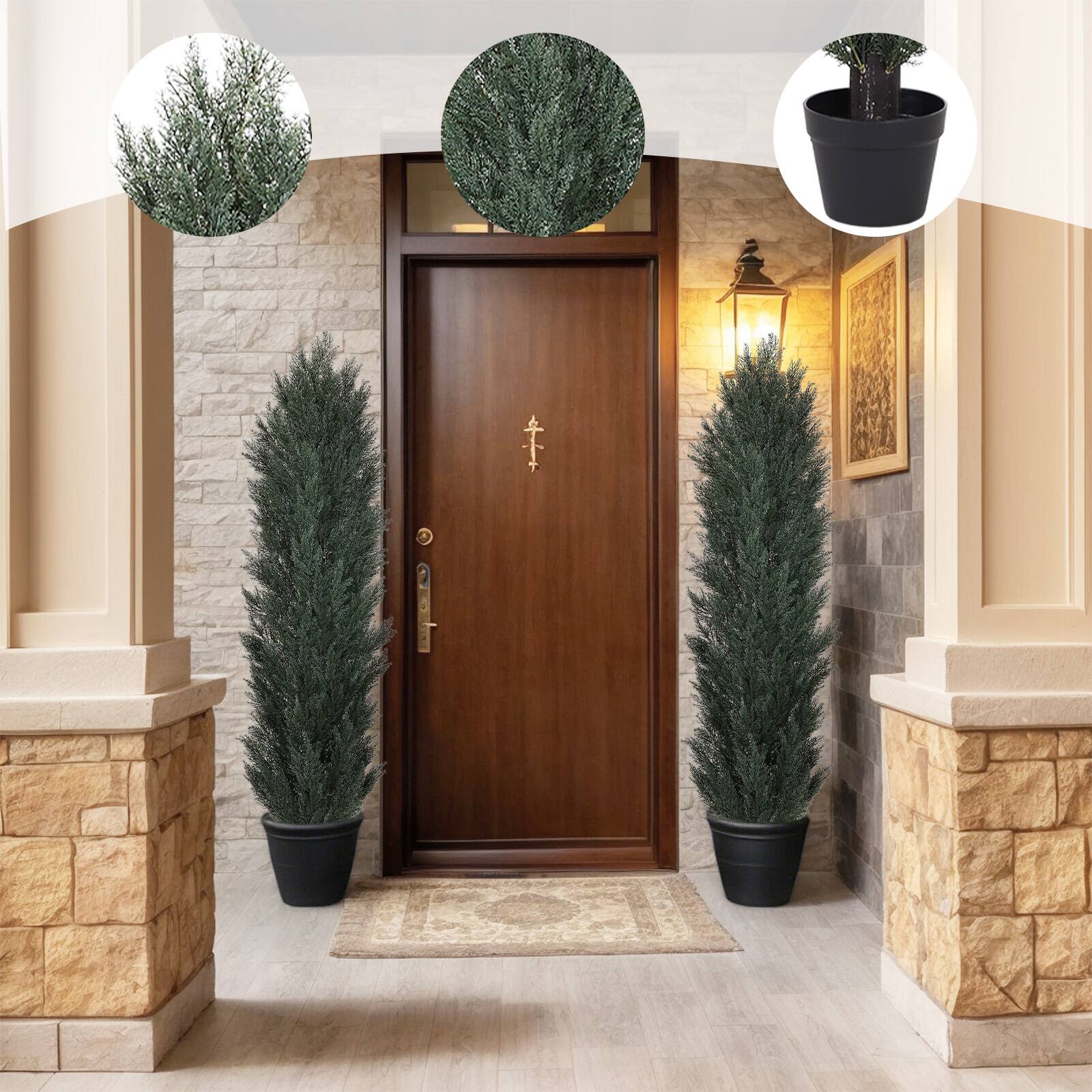 Glintex 6FT detachable Artificial pine and cypress tall simulation ...