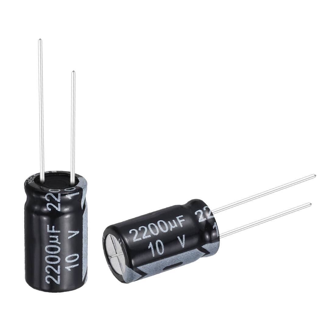 Unique Bargains 2200uF 10V 10x17mm Electrolytic Capacitor, Radial Leads ...