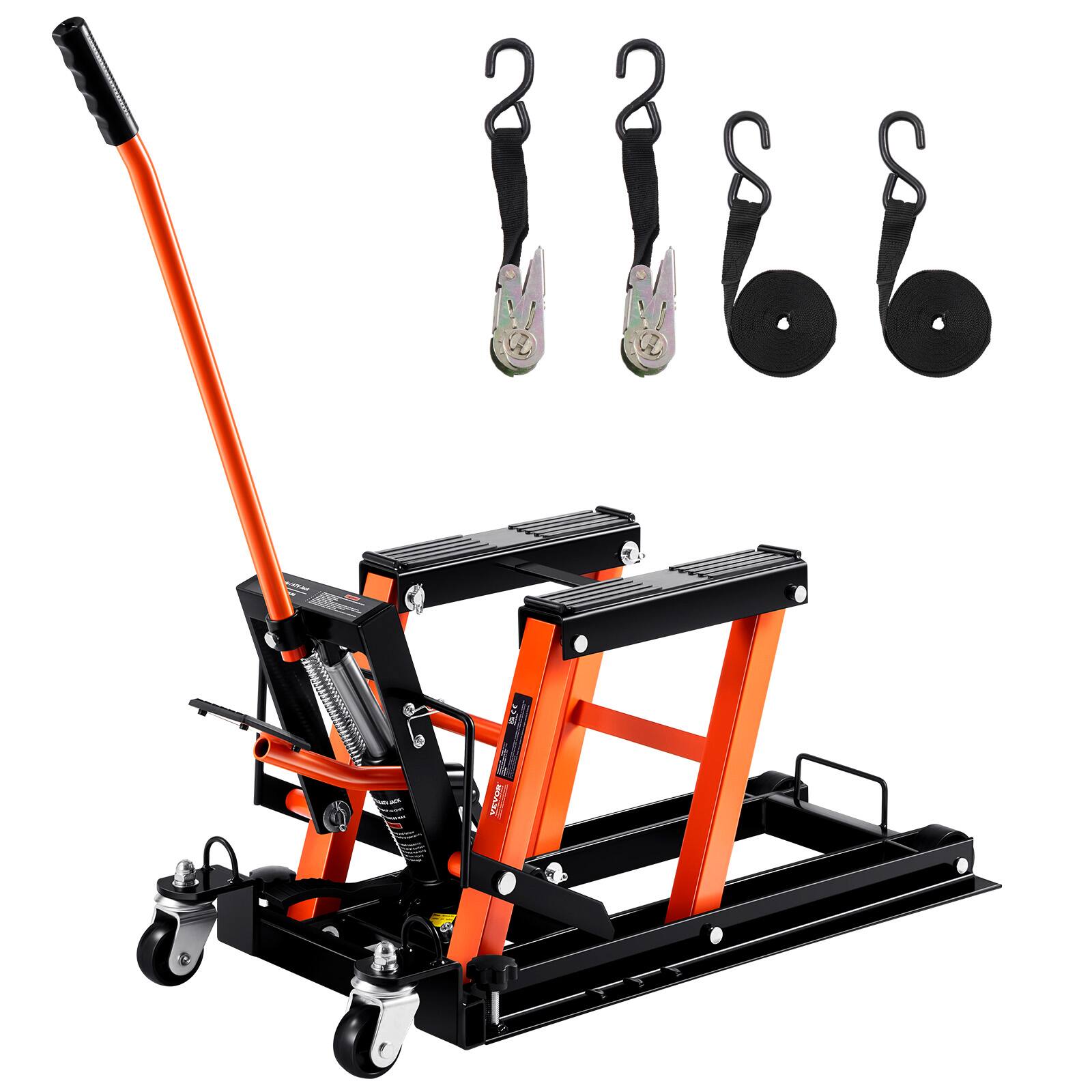 VEVOR Steel Hydraulic Motorcycle Jack Stand, 1500 LBS ATV Scissor Lift ...