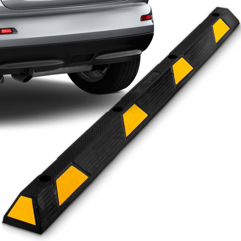 Pyle PCRSTP14 72" Car/Truck Vehicle Driveway Parking Spot Wheel Stop ...
