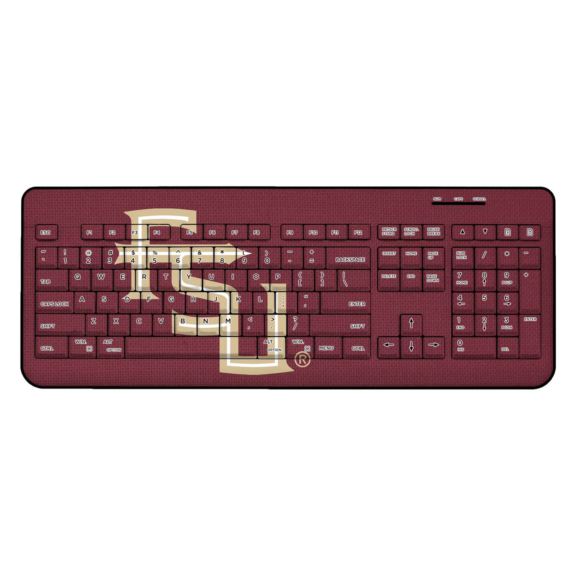 Keyscaper Florida State Seminoles Solid Design Wireless Keyboard ...