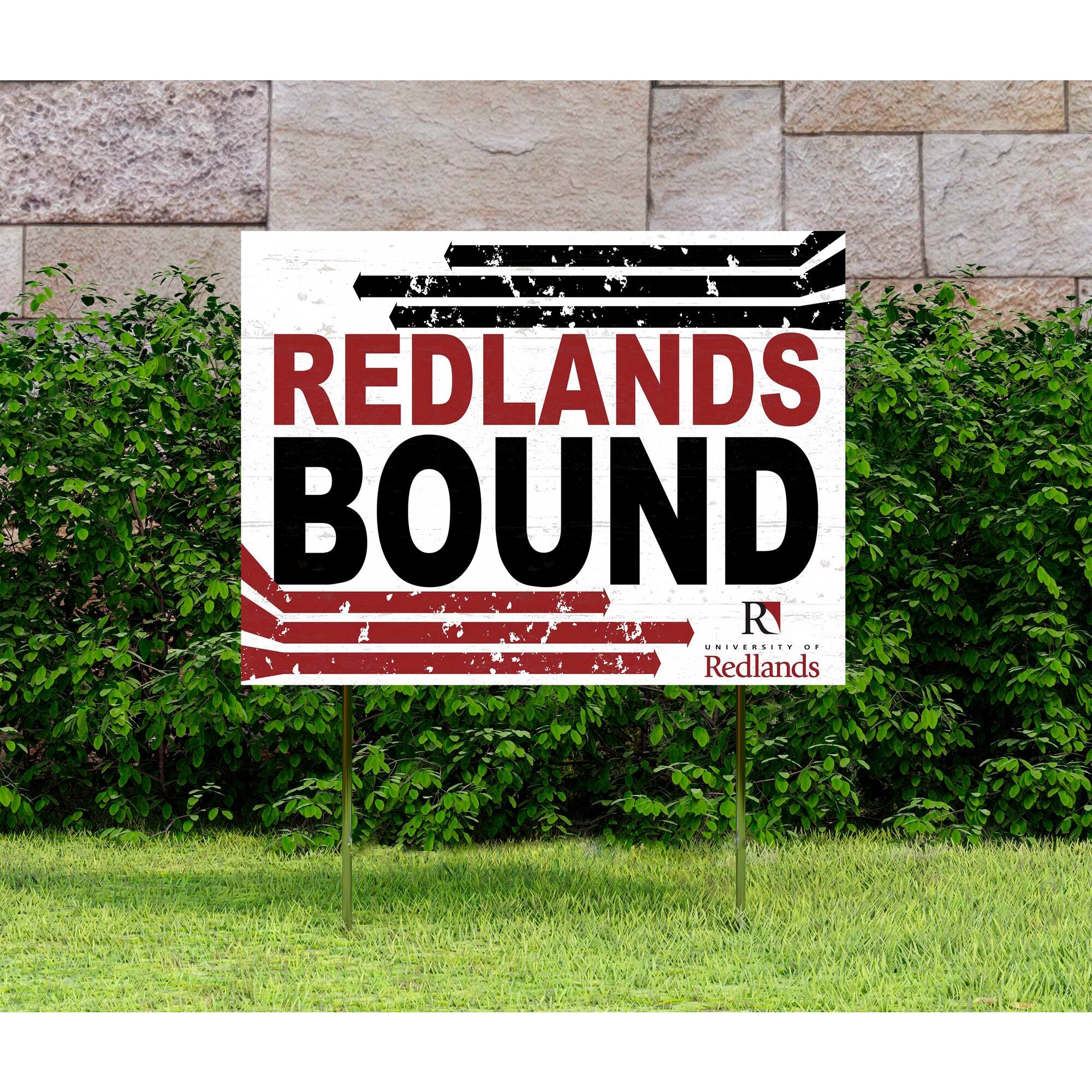 Jardine University of Redlands Bulldogs 18" x 24" Bound Yard Sign White ...