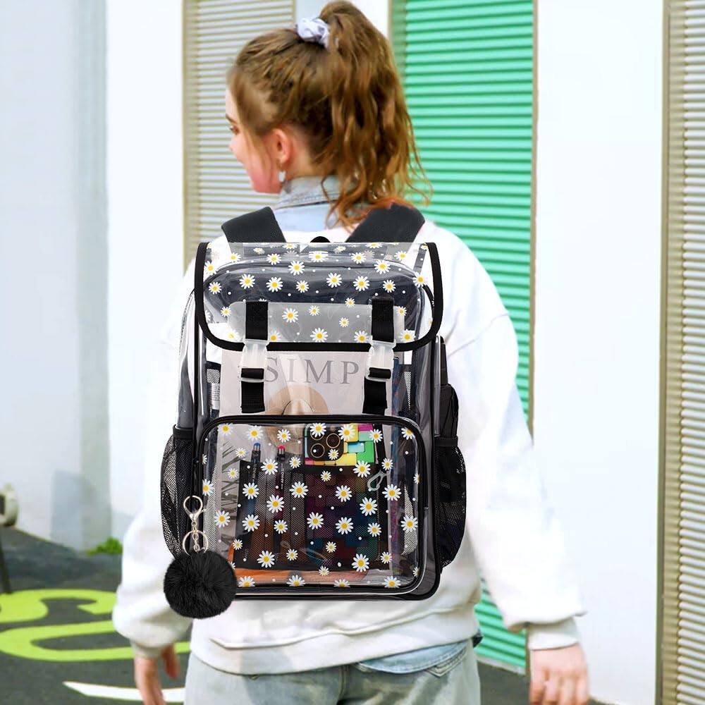 Stamp n Camp 17" Clear Backpack For 3pcs Flip Design Stadium Approved ...