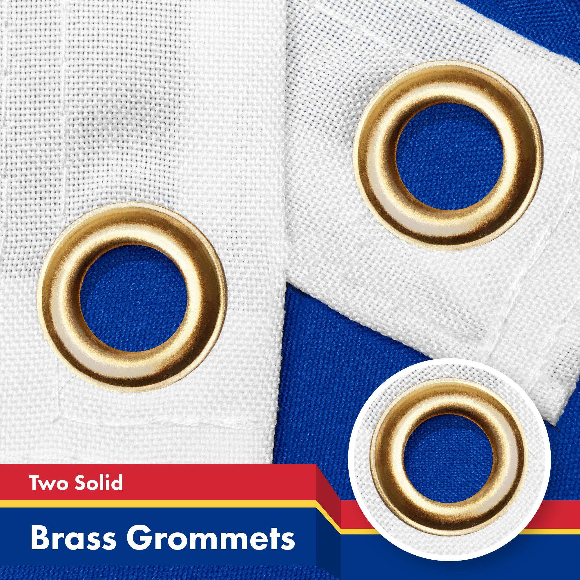 G128 2 Pack Cape Verde Flag 3x5 ft LiteWeave Pro 150D Polyester Indoor ...