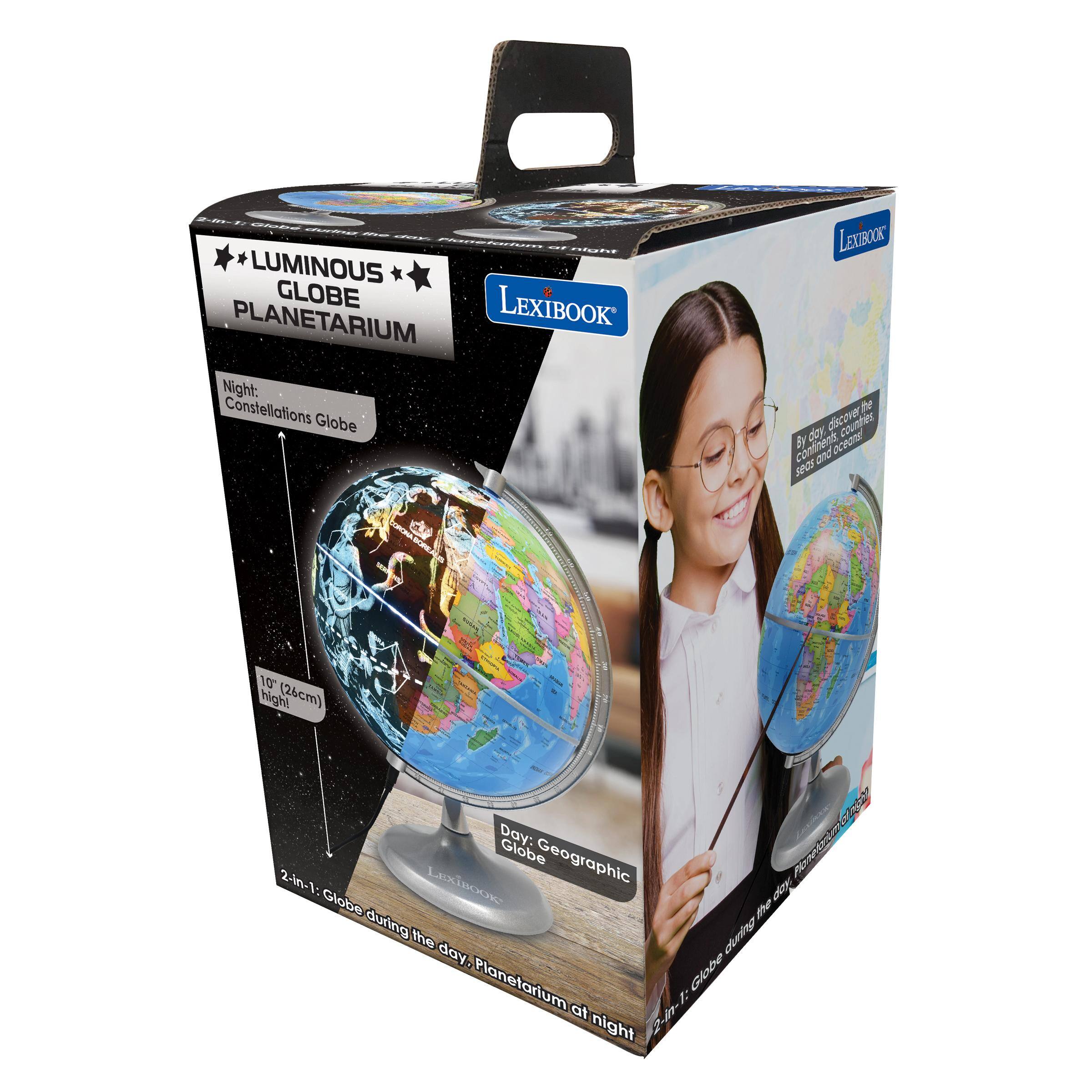 Lexibook Luminous Day & Night Globe with Earth Map & Constellations ...