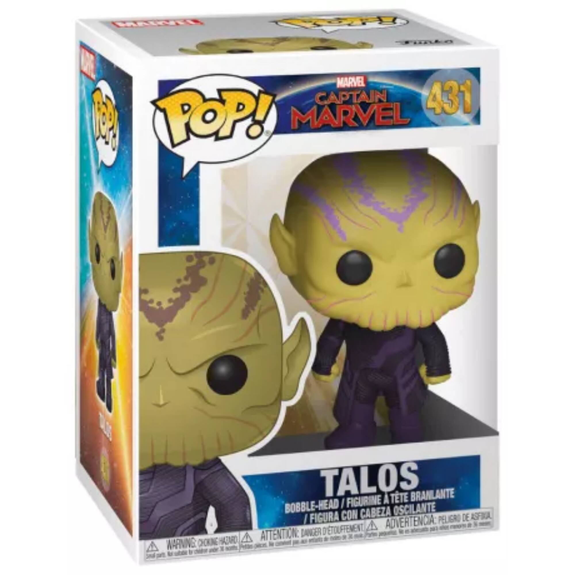 Captain Marvel Talos Skrull Funko Pop! Vinyl Figure #431 Purple FU36378 ...