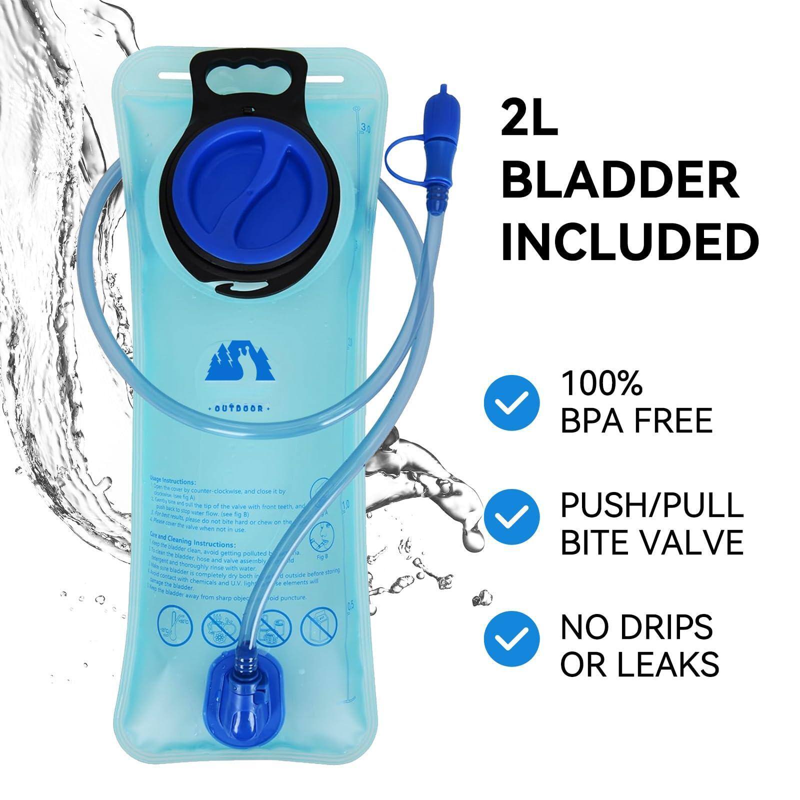 Cozy Serene Hydration Pack Backpack With 2l Bladder Lightweight Running ...