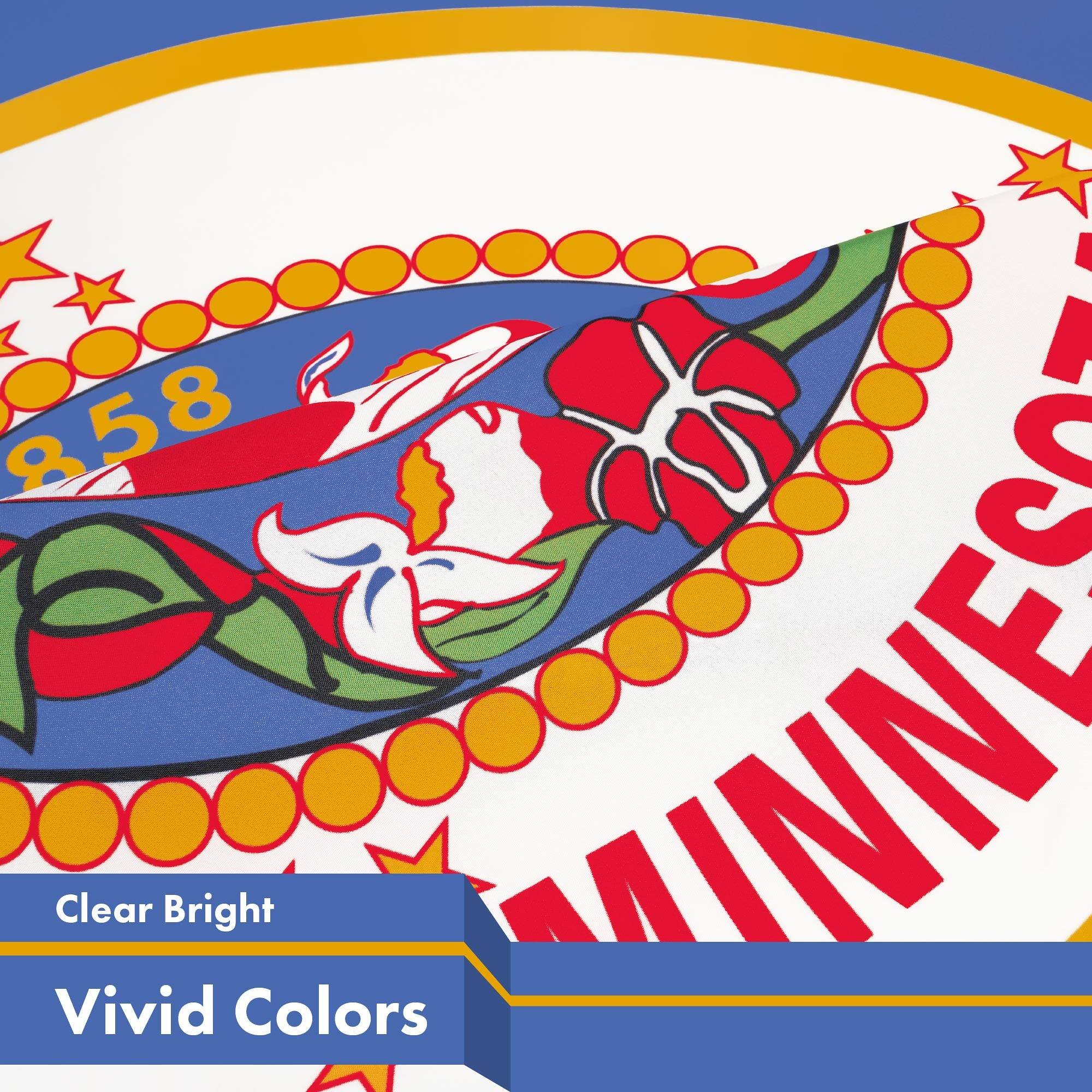 G128 Minnesota State Flag, 3 x 5 ft, Printed 300D Polyester, Indoor ...