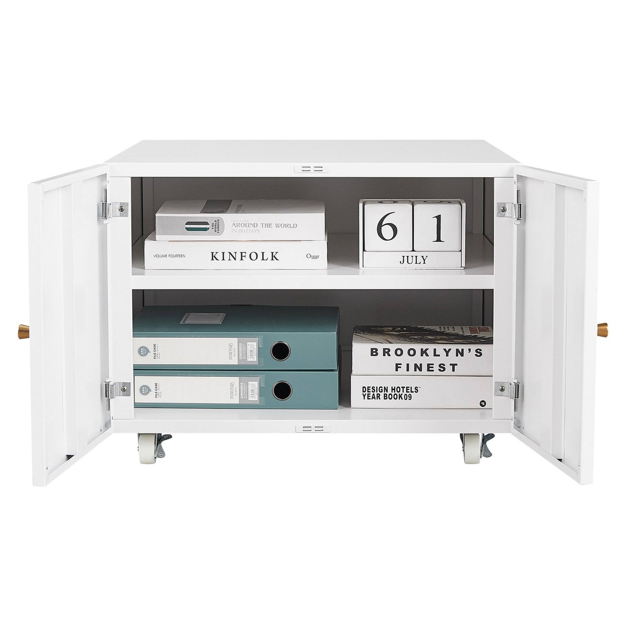 Boyel Living Office Furniture Copier Cabinet 2 Door Steel Copier Stand ...