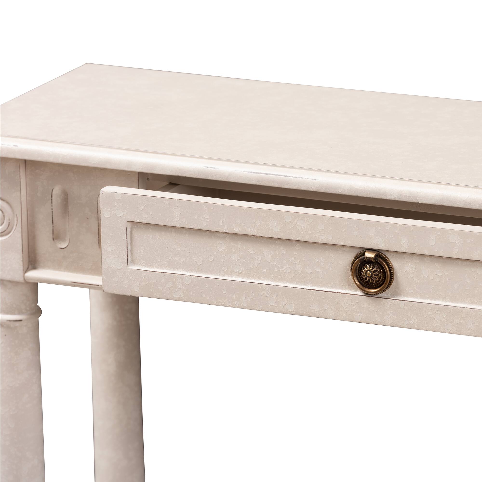 Baxton Studio Ariella Country Cottage Farmhouse 1 Drawer Console Table Whitewashed 8188 - Best Buy