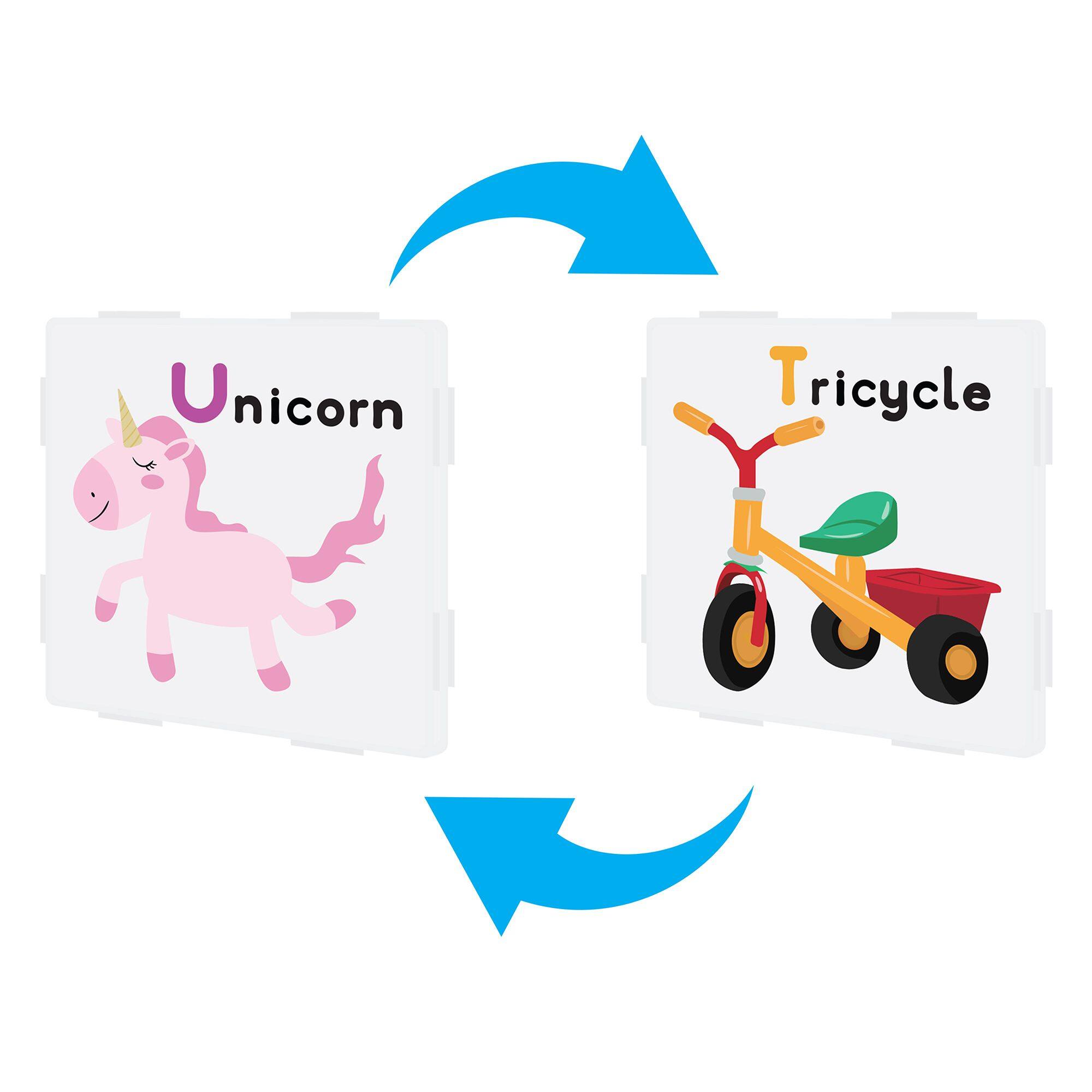 PicassoTiles PICASSO TILES 56 PC Learning, Educational, Magnetic Tiles ...