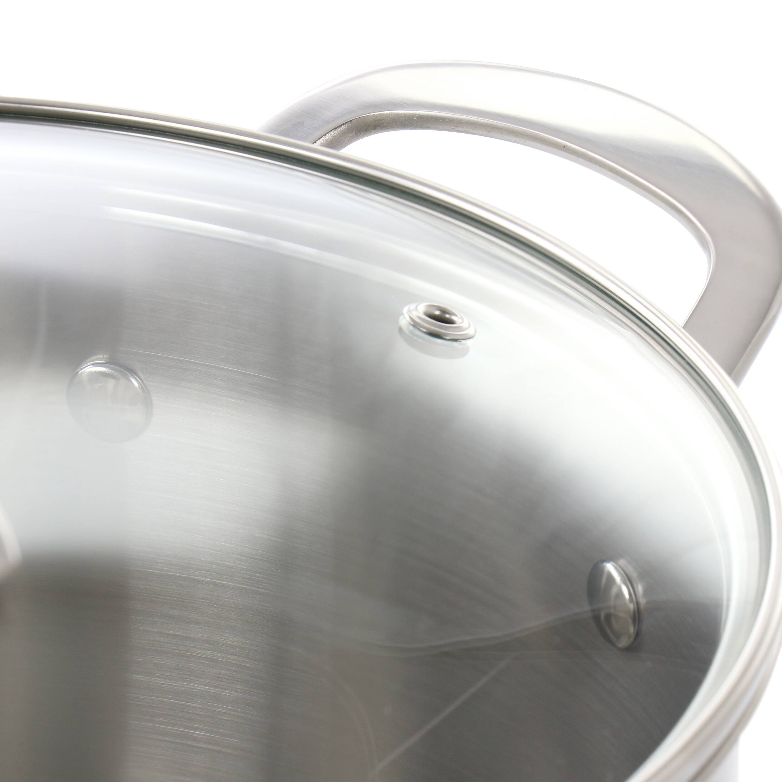 Martha Stewart Everday Midvale 5 Quart Stainless Steel Dutch Oven with ...