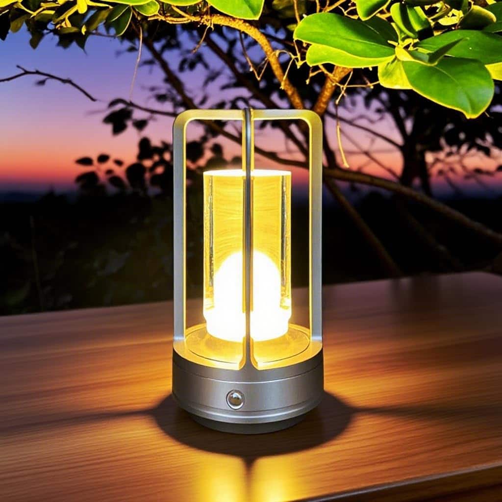 Stamp n Camp - Portable Metal Table Lamp 4000 mAh Outdoor Table Lights ...