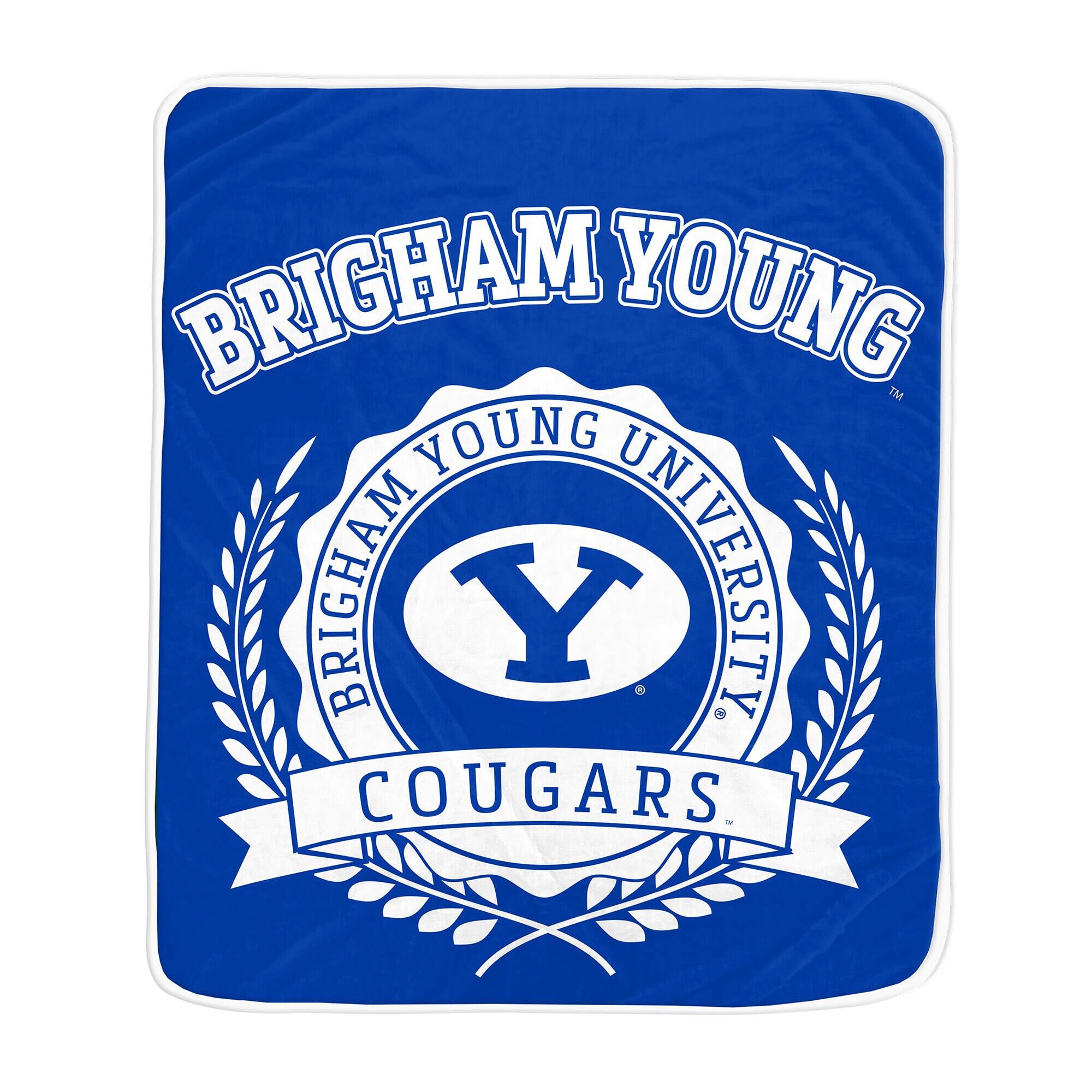 Pegasus BYU Cougars 50" x 60" University Crest Ultra Soft Blanket ...