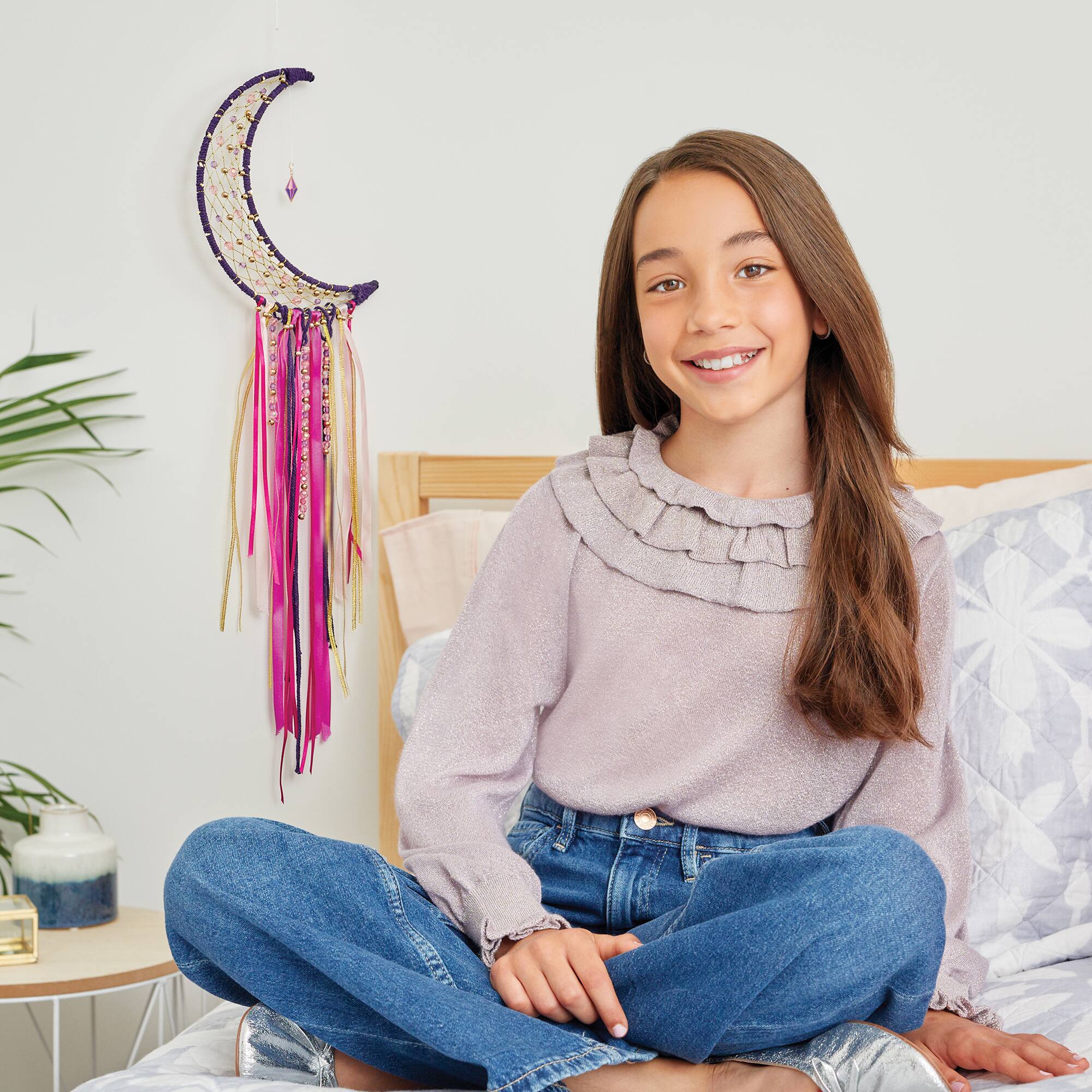 Make It Real Make It Real: DIY Lunar Dream Catcher With Lights Purple Pink & Gold G0695929014179 ...