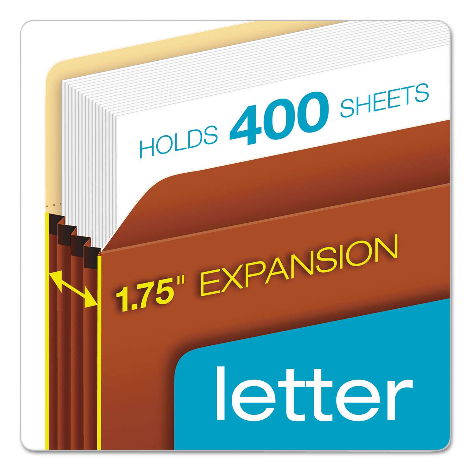 Tops Business Forms Standard Expanding File Pockets, 1.75" Expansion ...
