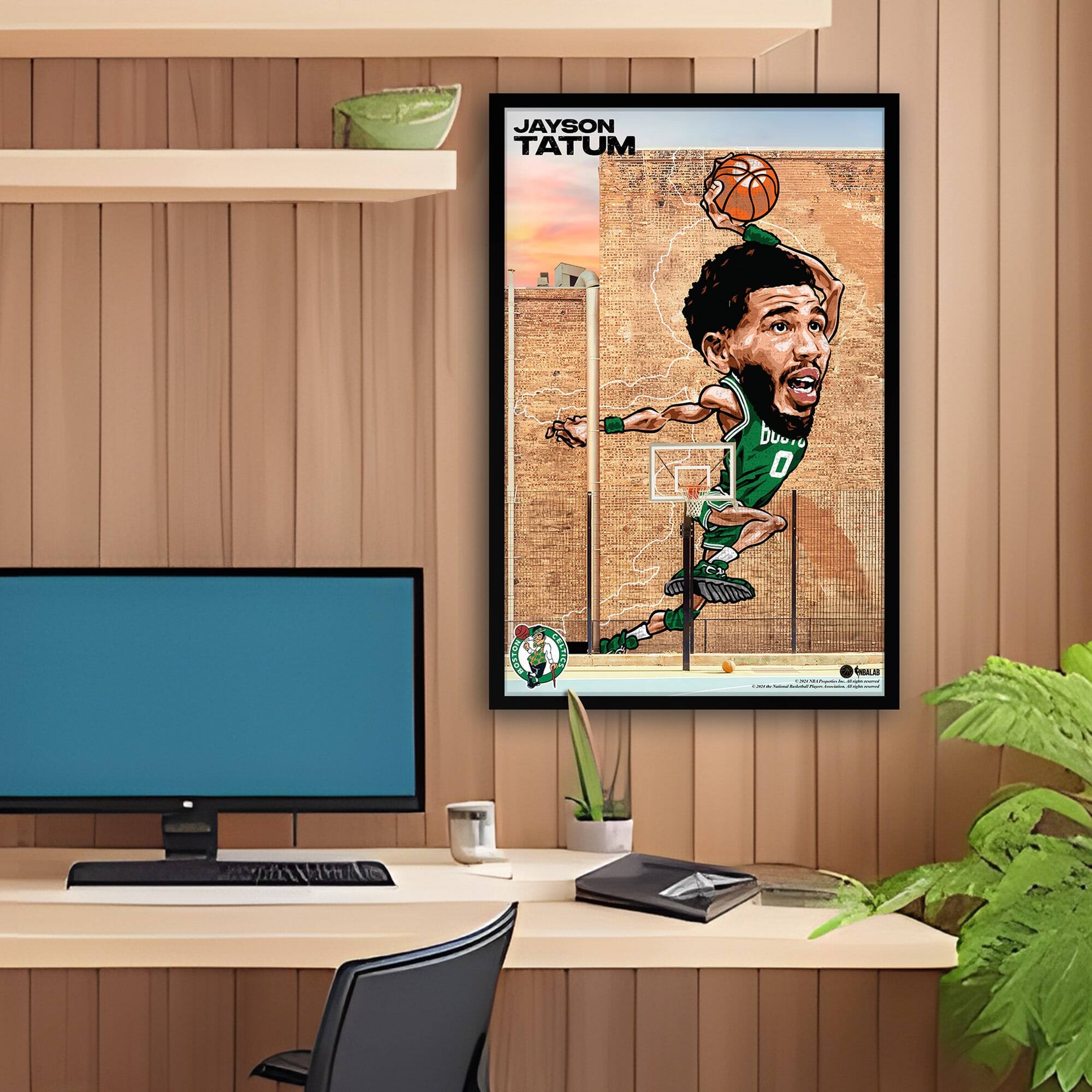 Sporticulture Jayson Tatum Boston Celtics Framed 14" x 20" Player ...