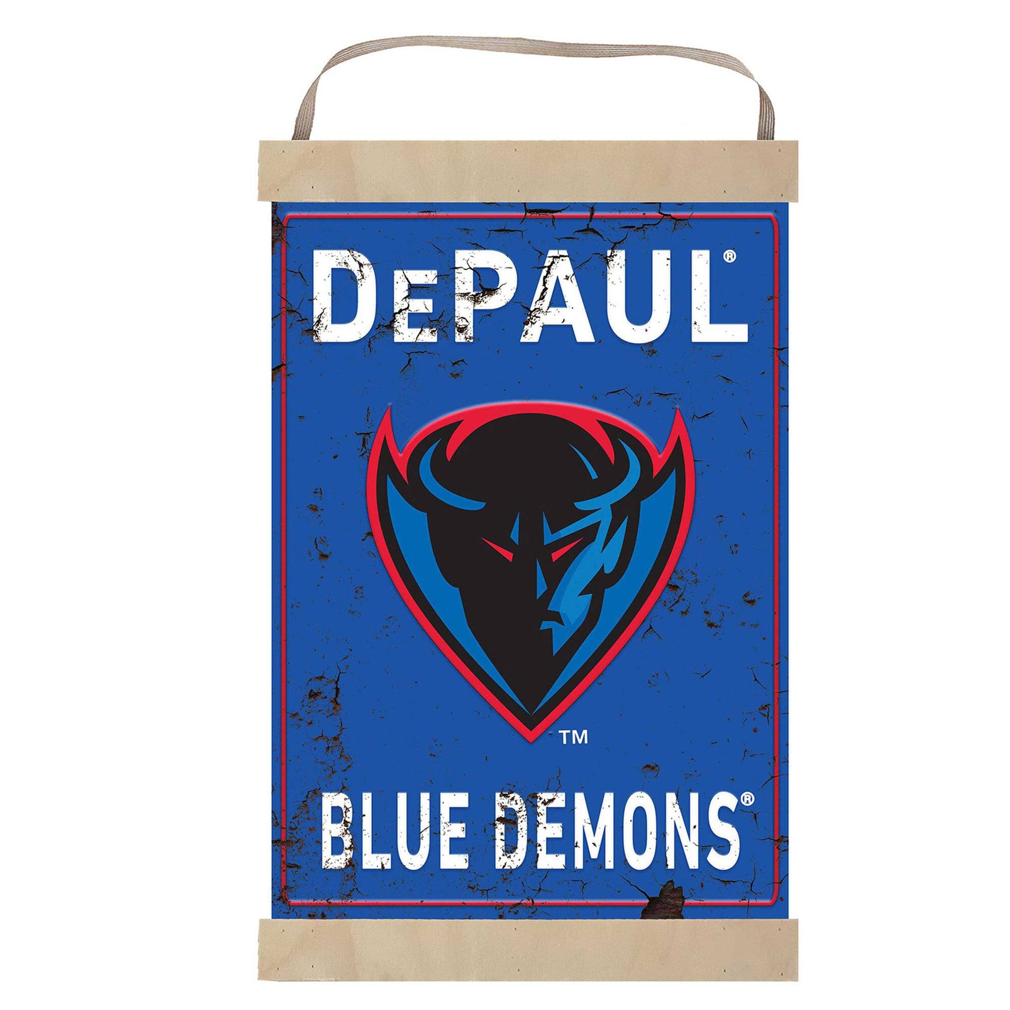 Jardine DePaul Demons Reversible Retro Logo Banner Sign Blue 200836417 ...