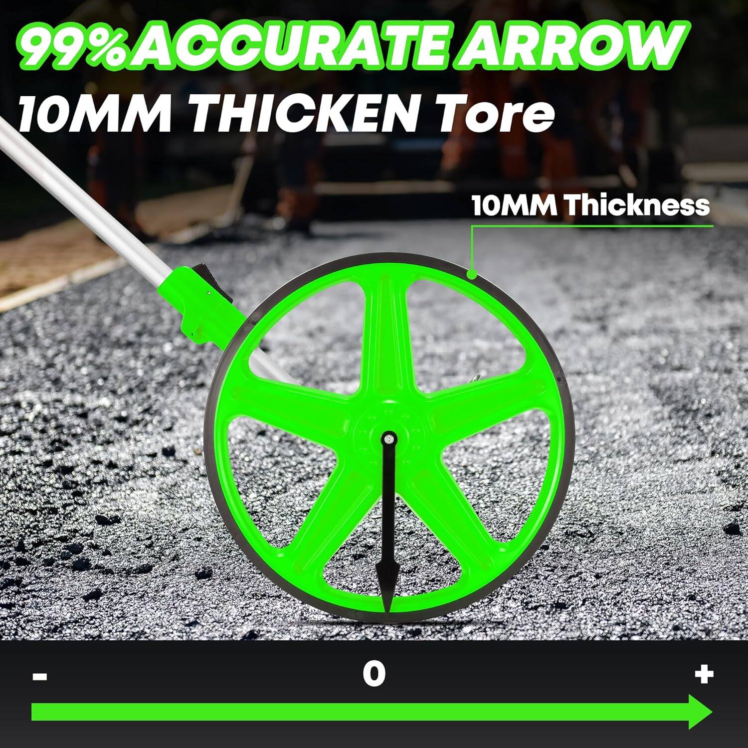 Silvel 12 Inch Measuring Wheel, MAX9999FT Measuring Wheel in Feet and ...