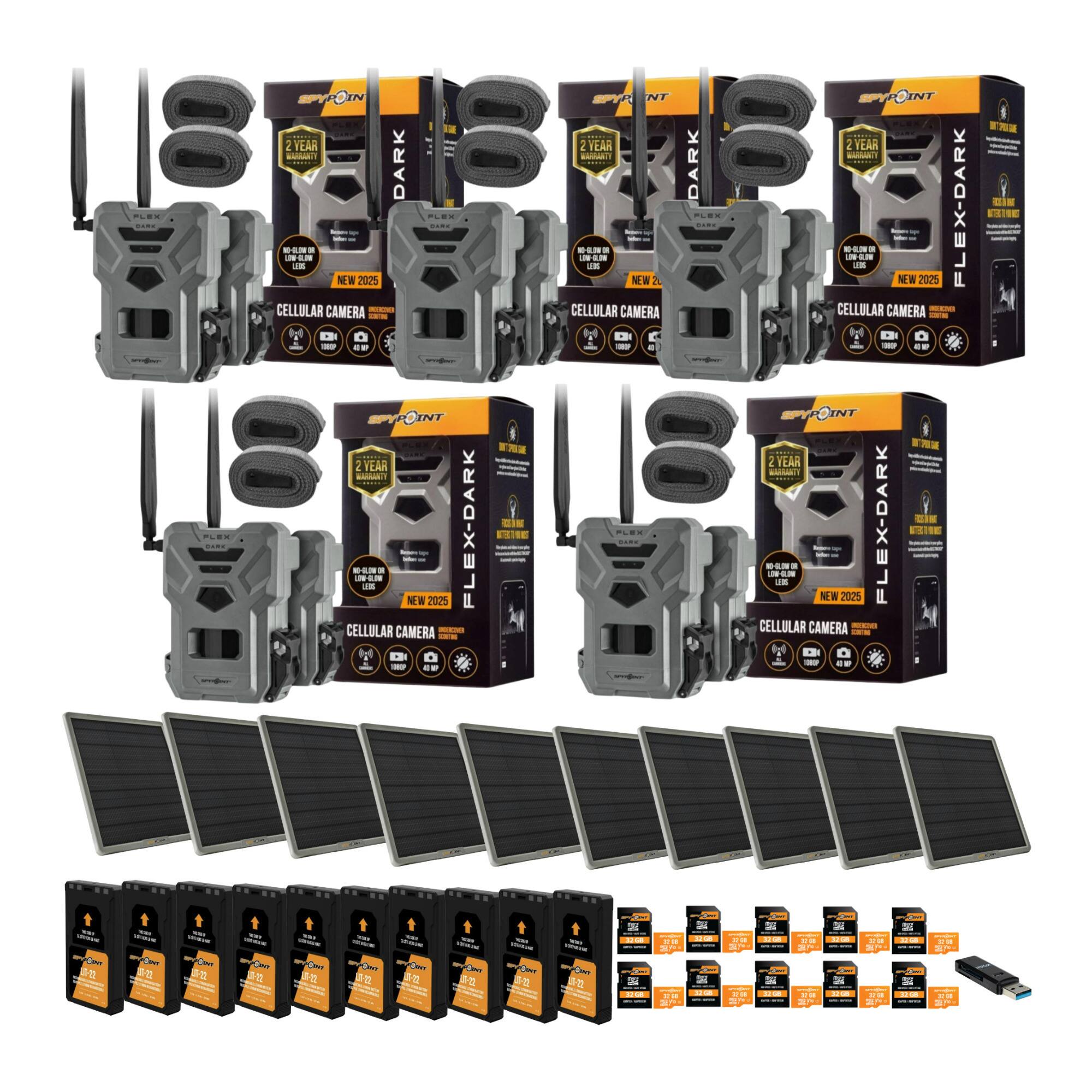 Spypoint FLEX DARK GPS Enabled Cellular Trail Camera with Solar Panel ...