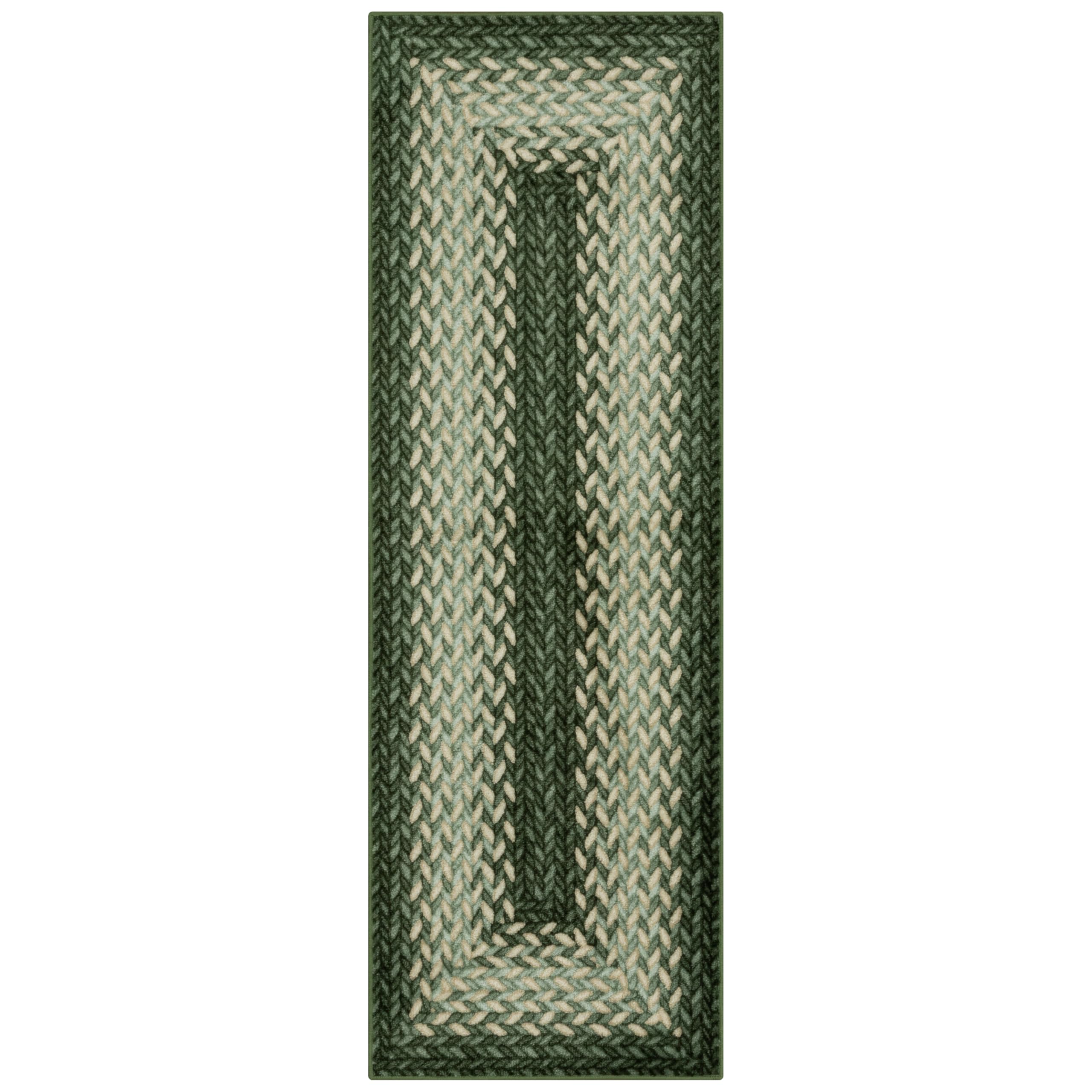 PARKER SLATER Marion Bohemian Braided Design Print Area Rug Made ...