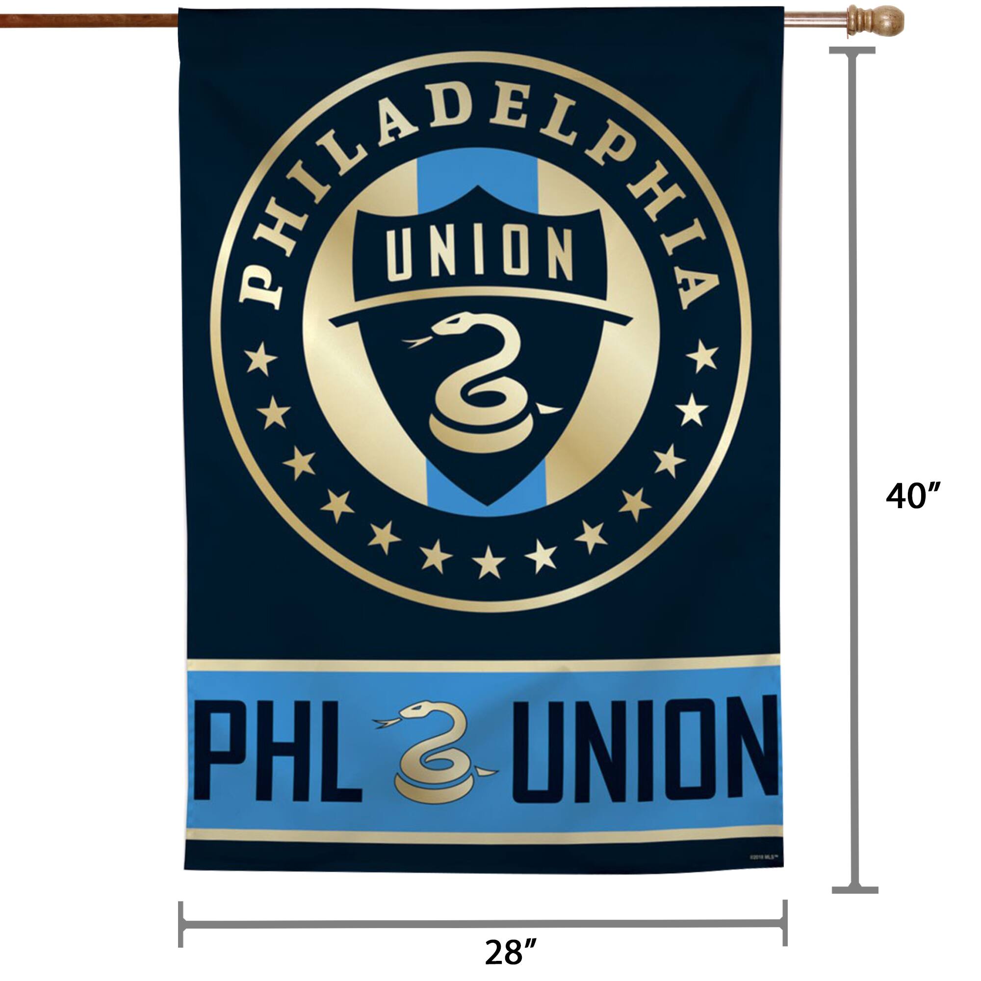 WinCraft Philadelphia Union FC 28" x 40" Single Sided Vertical Banner ...