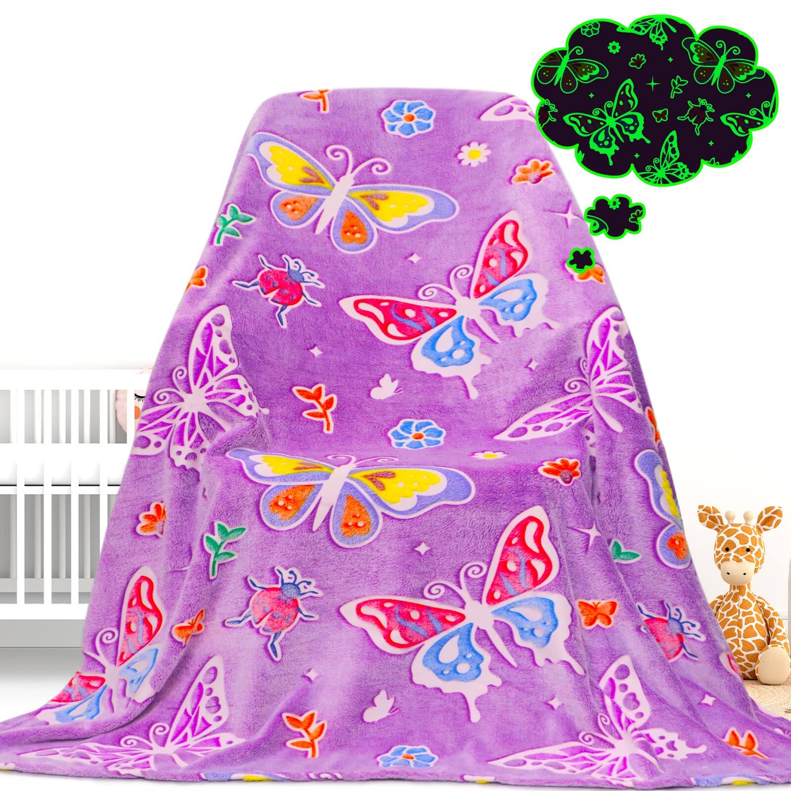NICHOLAS KLEIN Glow In The Dark Blanket Butterfly Gifts Toys For Women ...