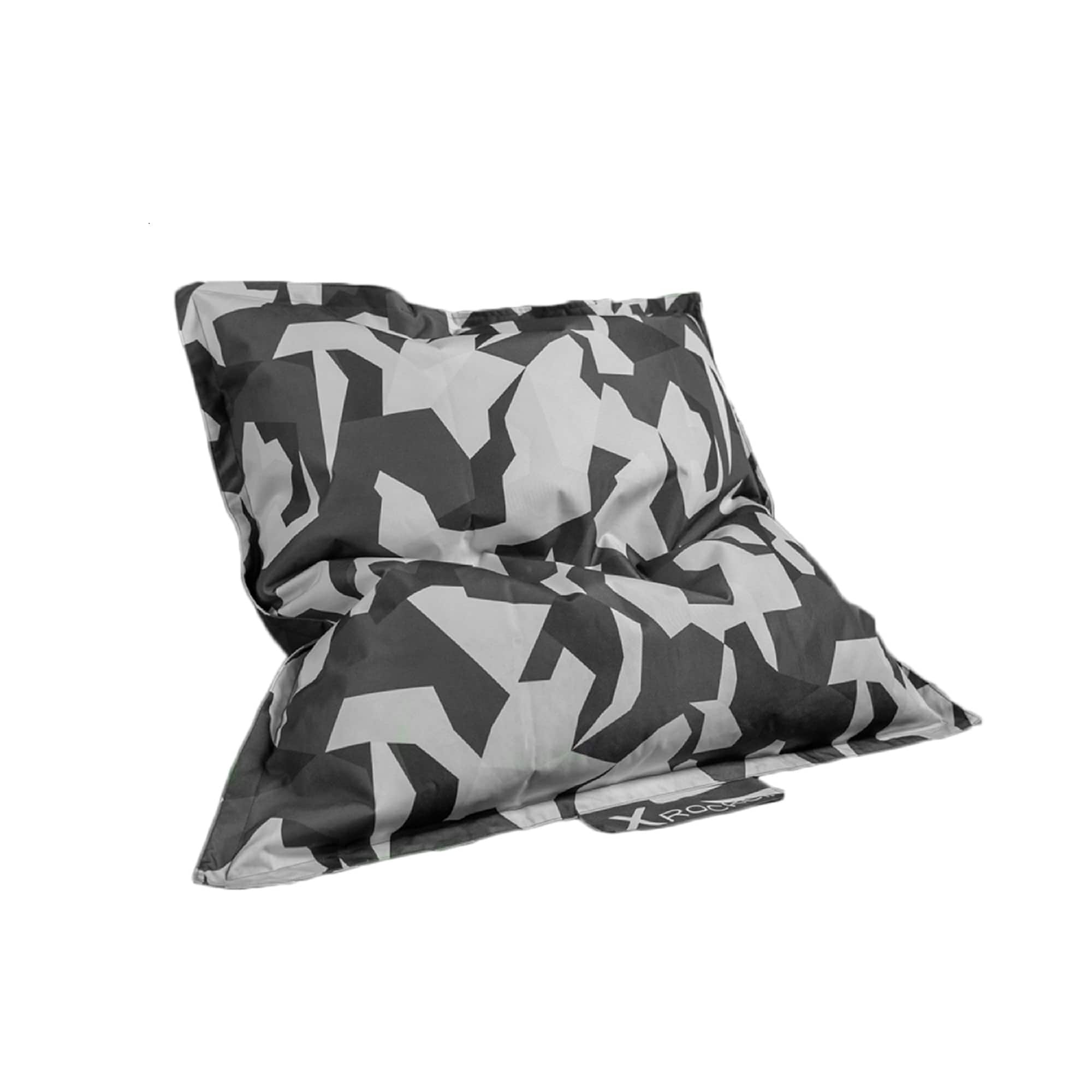 Best Buy: X Rocker Extra Large Geo Floor Gaming Bean Bag Cushion Gray ...