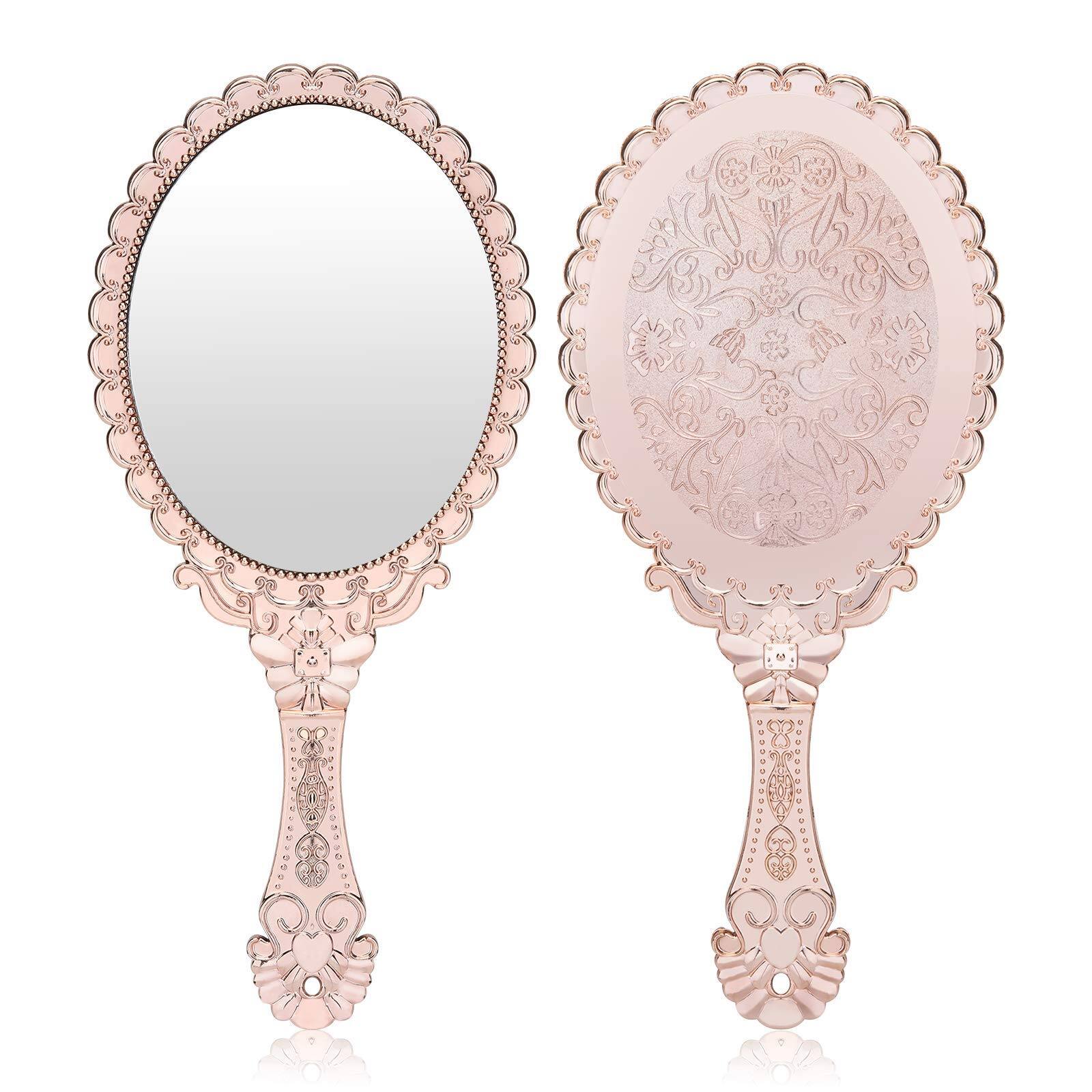 Pacoar Cade Hand Mirror With Handle Vintage Princess For Women Embossed ...