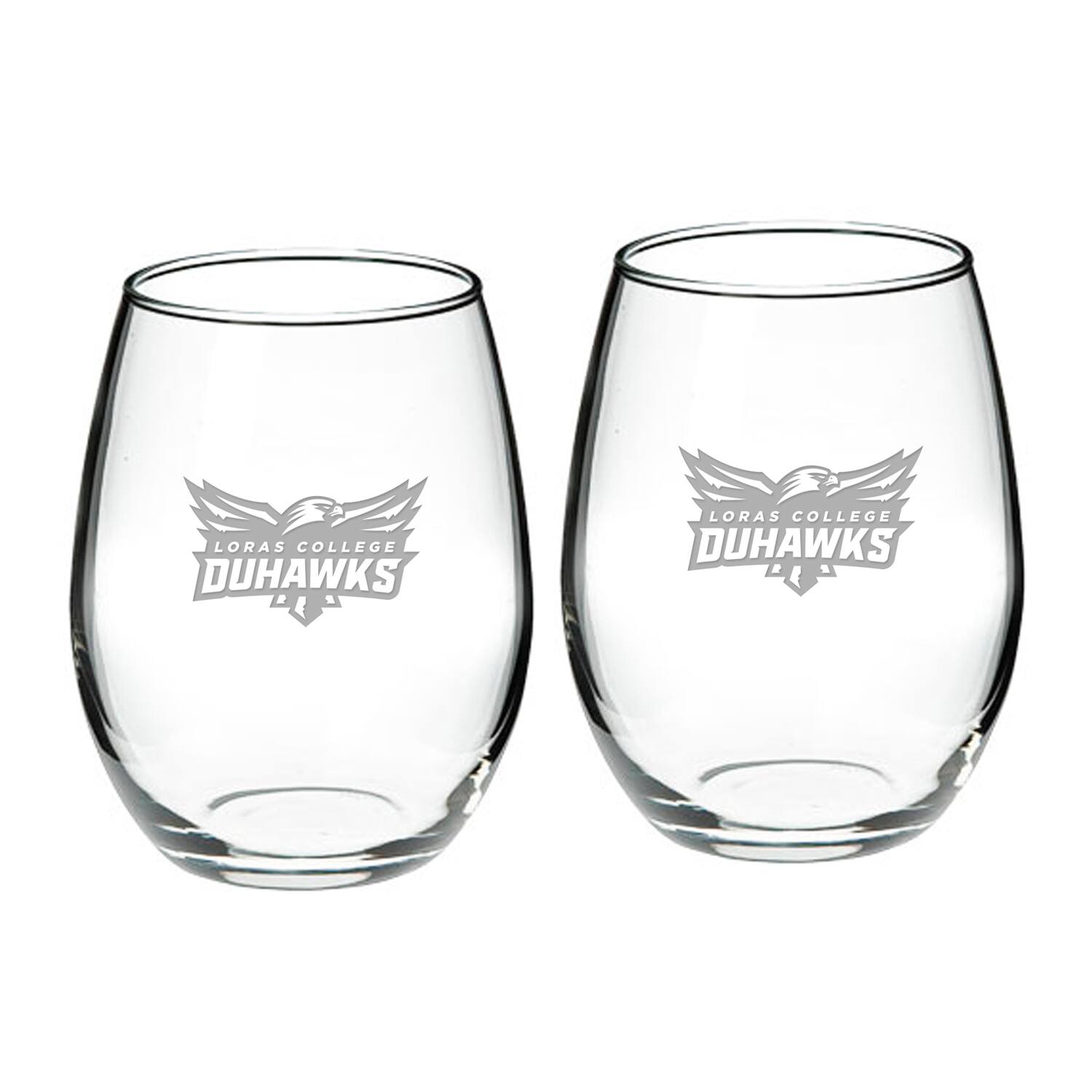 Jardine Loras College Duhawks 21oz. 2 Piece Stemless Wine Glass Set ...