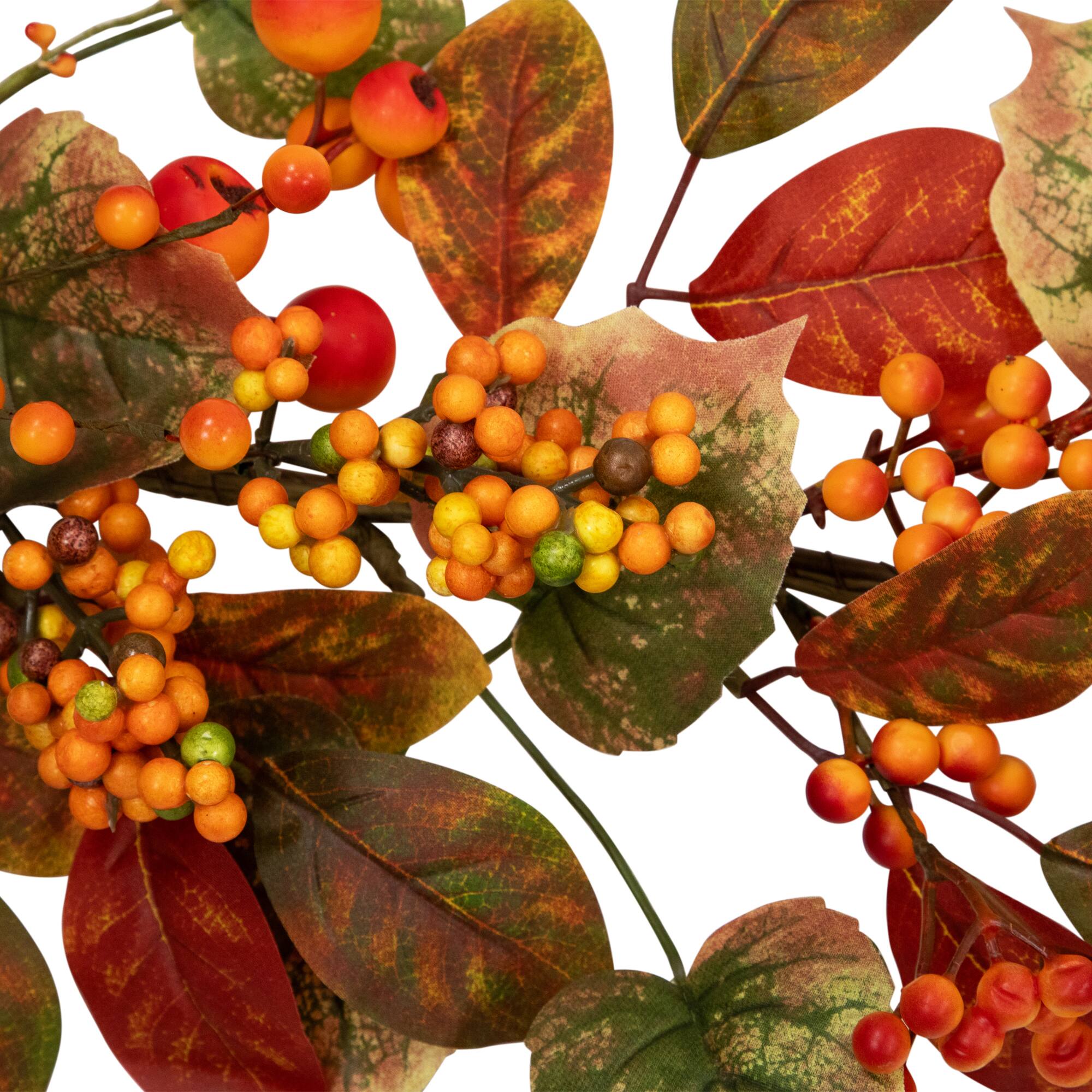 Northlight Mini Gourds, Berries and Autumn Leaves Artificial Fall ...