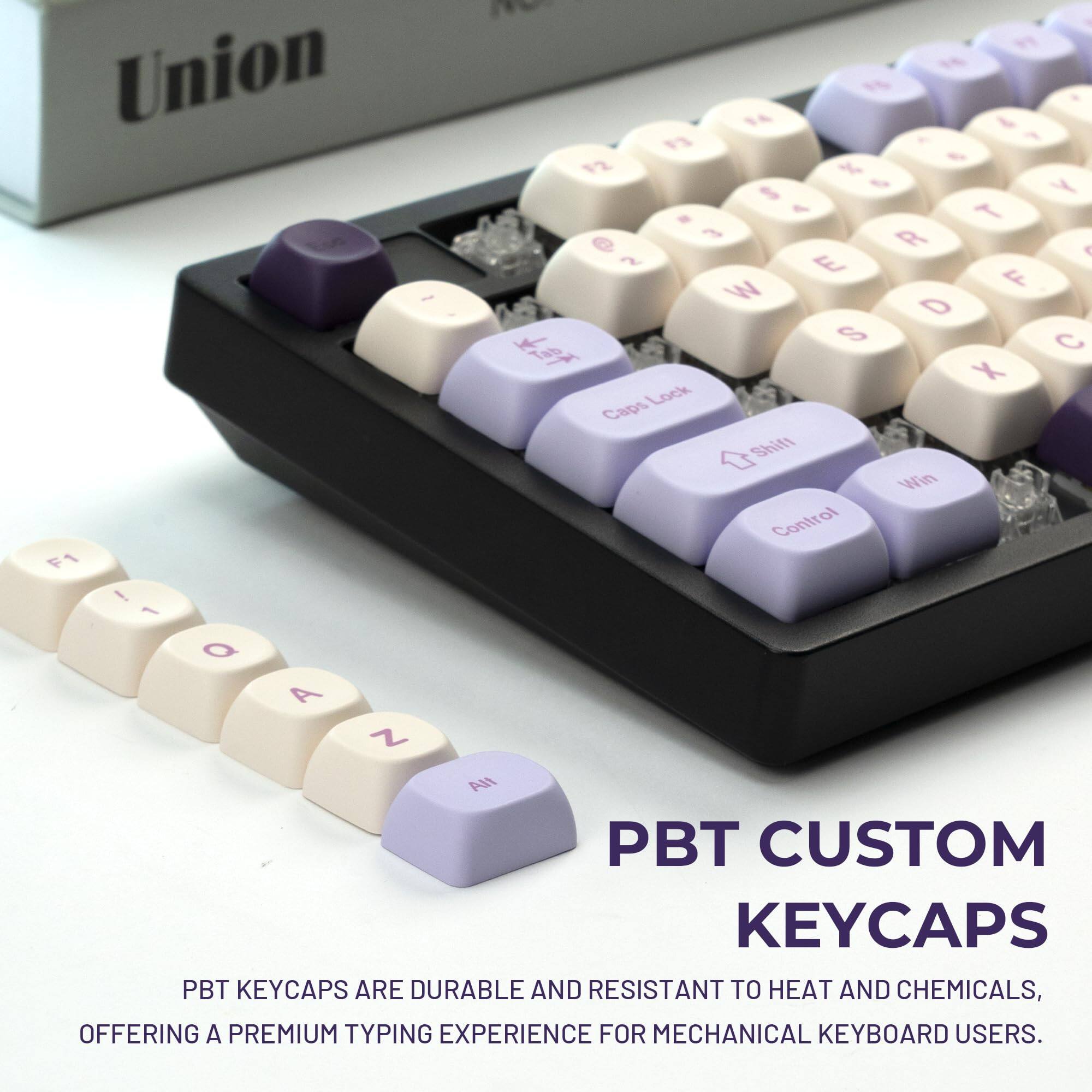 Cedar Assembly XVX MOA Profile Purple Grape Theme PBT Dye Sub Keycaps ...