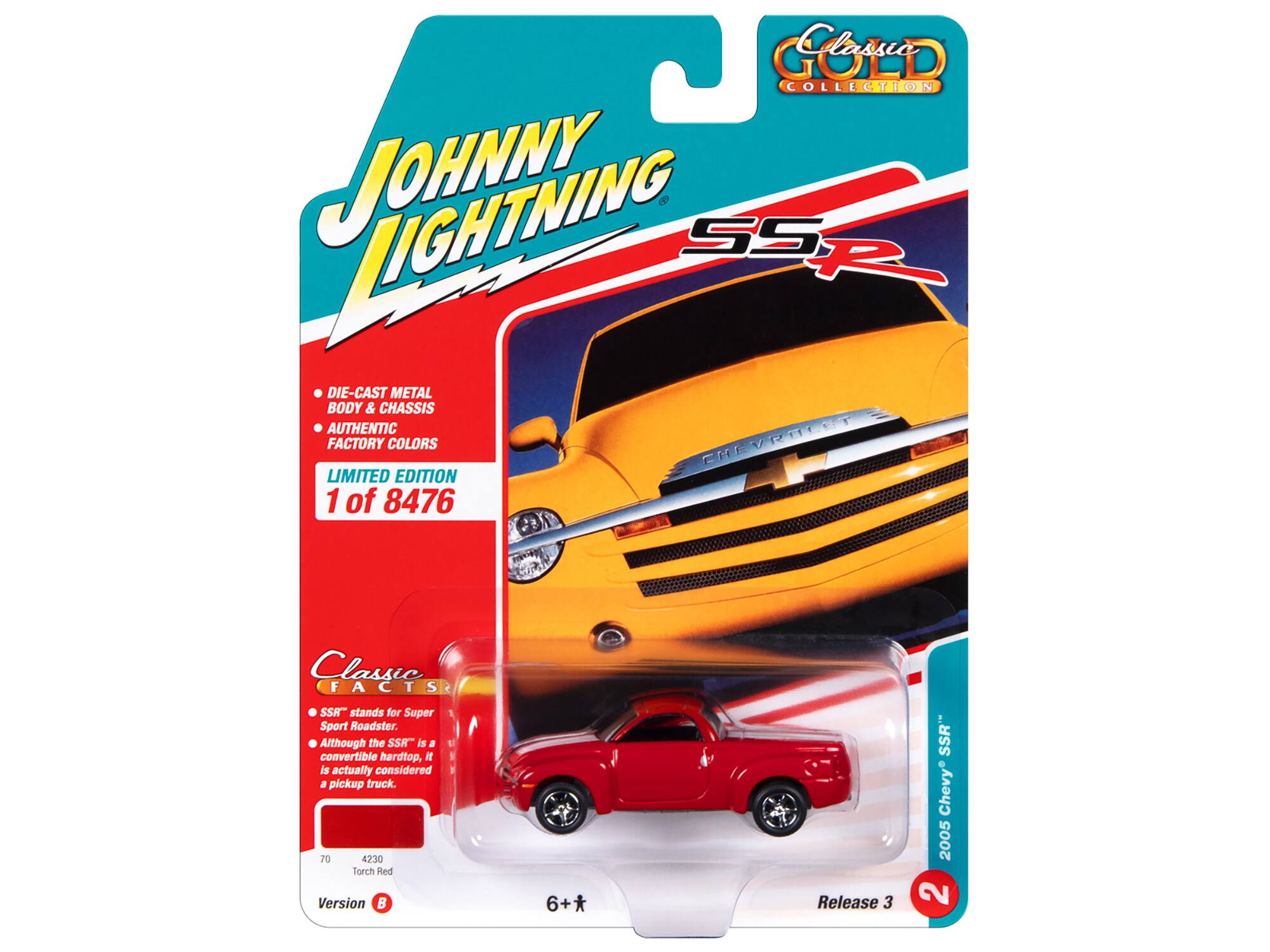 Johnny Lightning 2005 Chevrolet SSR Pickup Truck Torch Red White ...