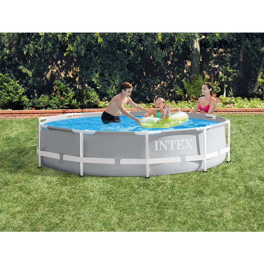 Intex 10 Foot x 30 Inches Pool w/ 10 Foot Round Above Ground Pool Cover 26701EH + 28030E - Best Buy