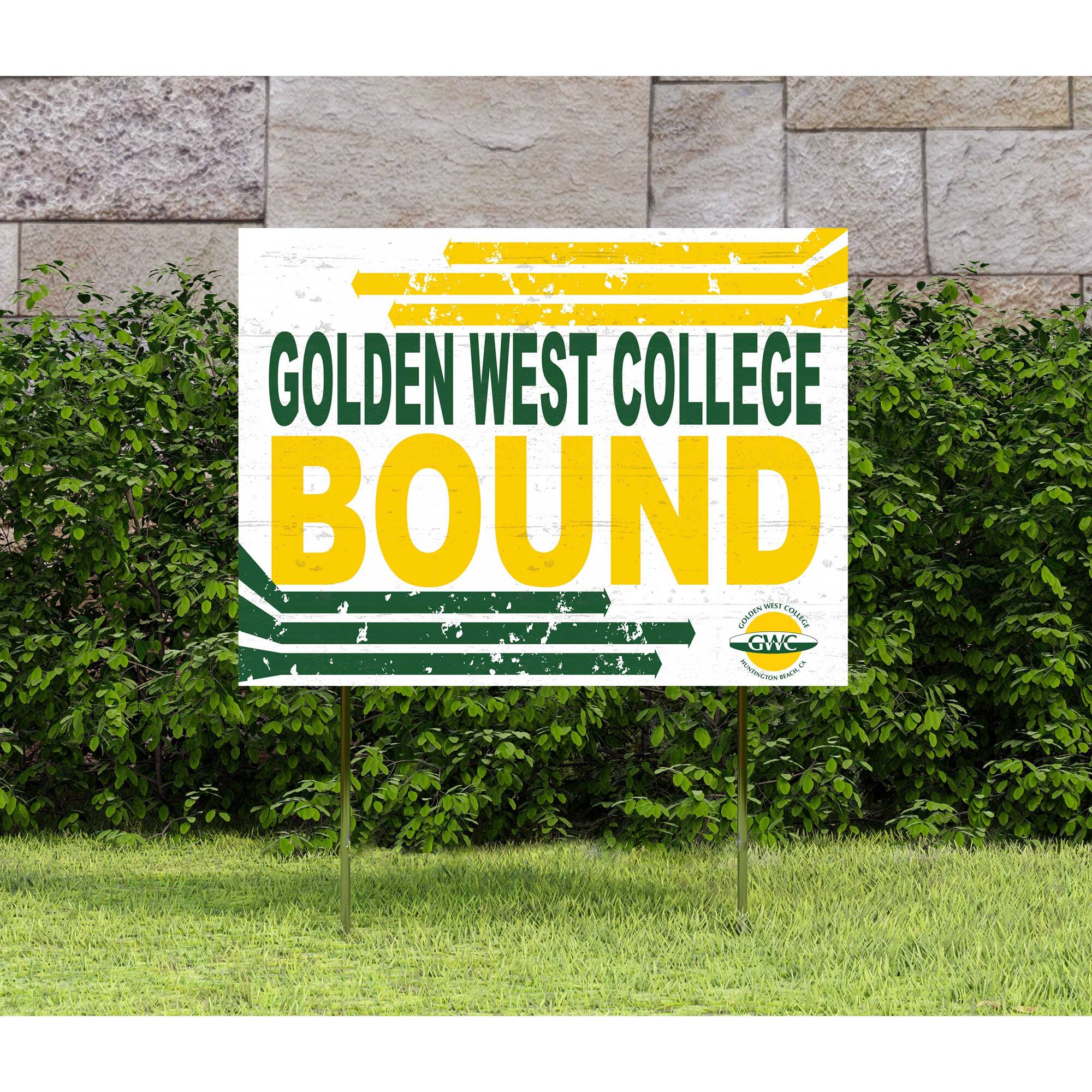 Jardine Golden West College 18'' x 24'' Bound Yard Sign White 5110738 ...