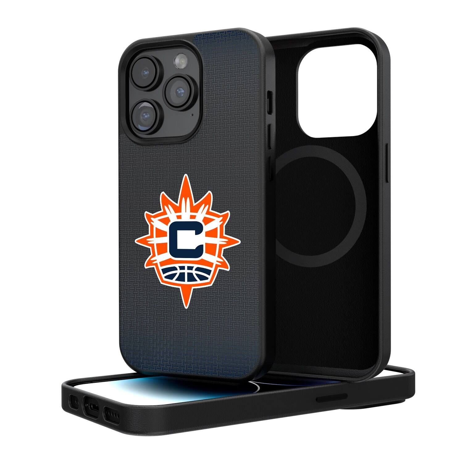 Keyscaper WNBA Connecticut Sun Linen Logo iPhone Magnetic Bump Case 14 ...