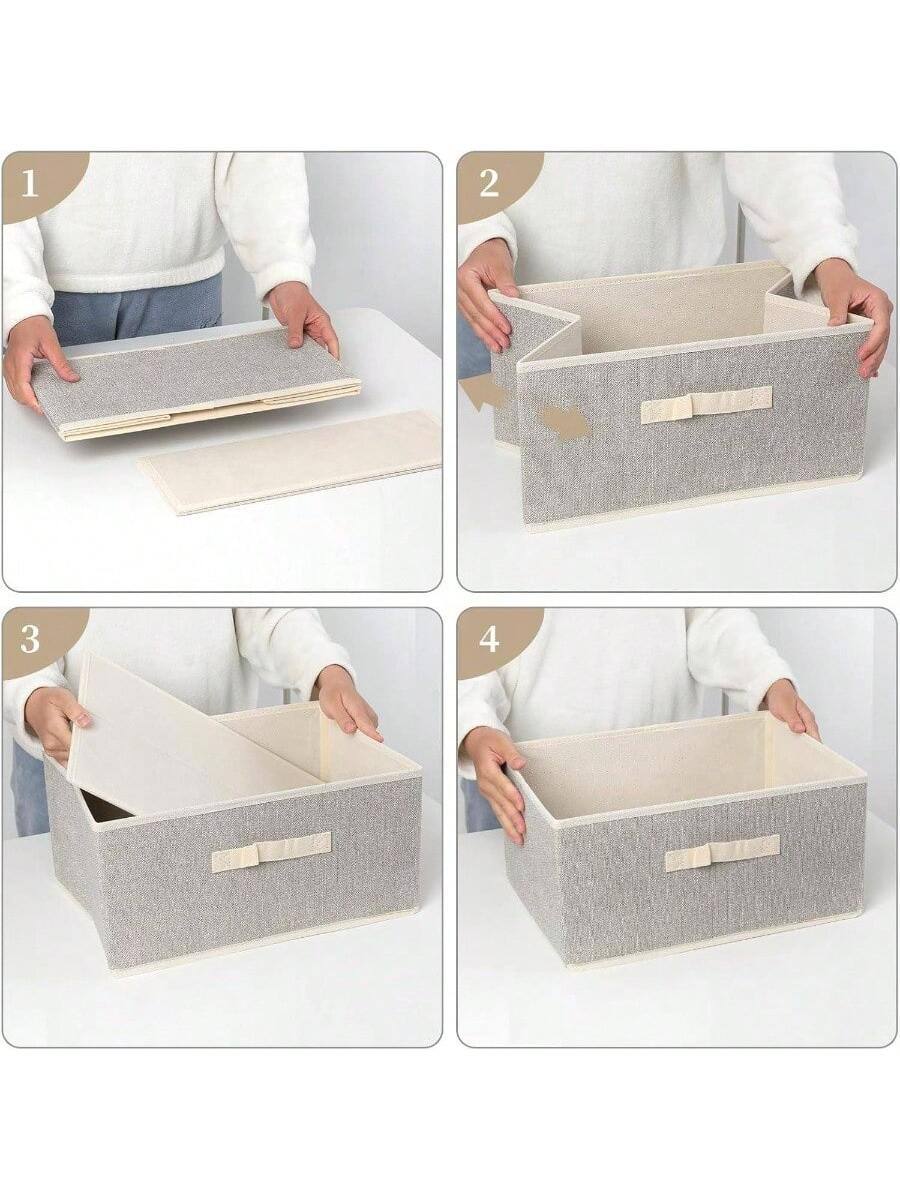 Live At Space Storage Baskets, 15. Inch Woven Fabric Bins, Cubes with ...