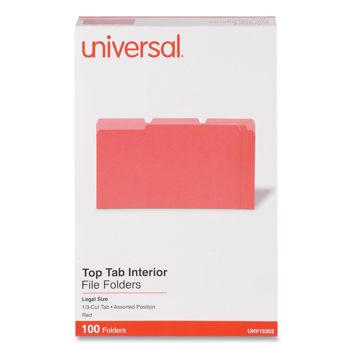 Universal Interior File Folders, 1/3 Cut Tabs: Assorted, Legal Size, 11 ...