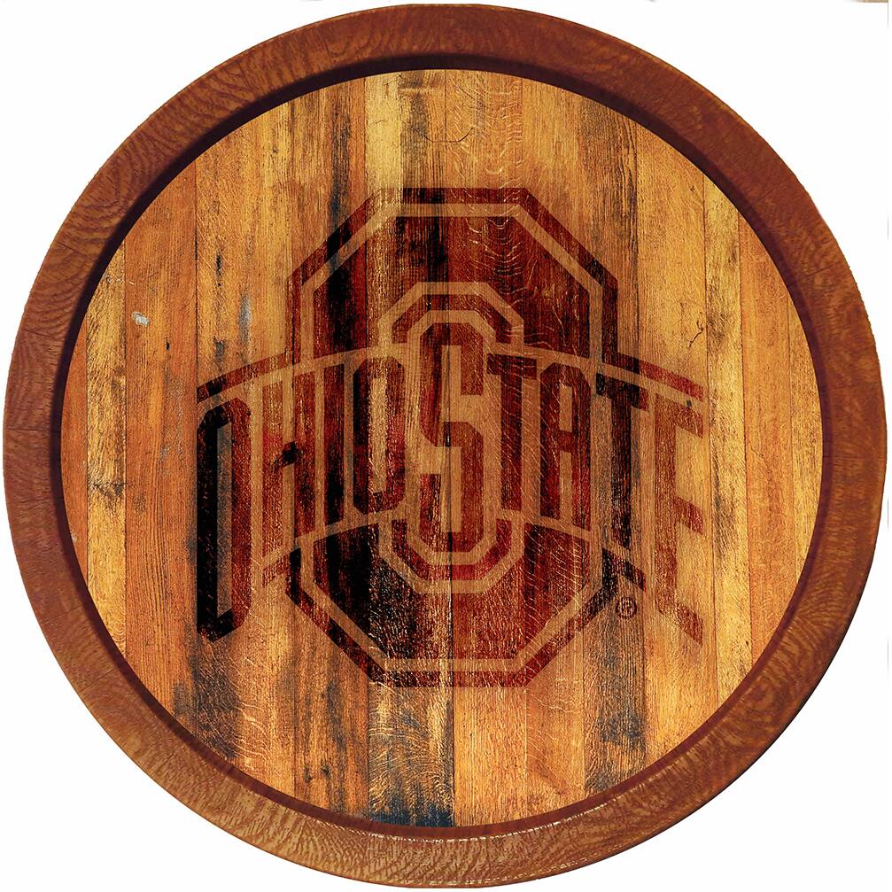The Fan Brand Ohio State Buckeyes 21'' x 21'' Faux Barrel Top Sign ...