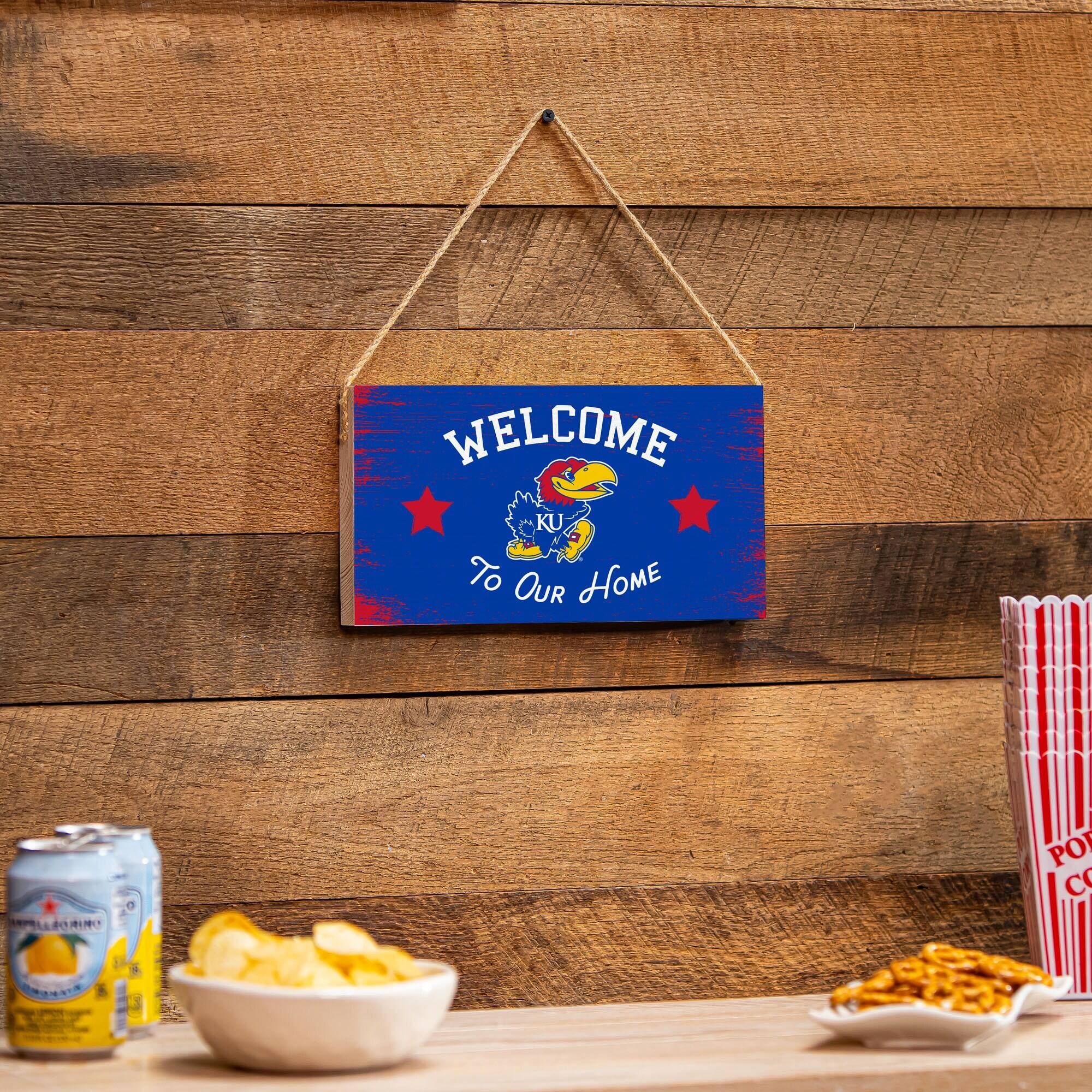 Evergreen Enterprises Kansas Jayhawks 6" x 11" Welcome Home Wood Wall ...