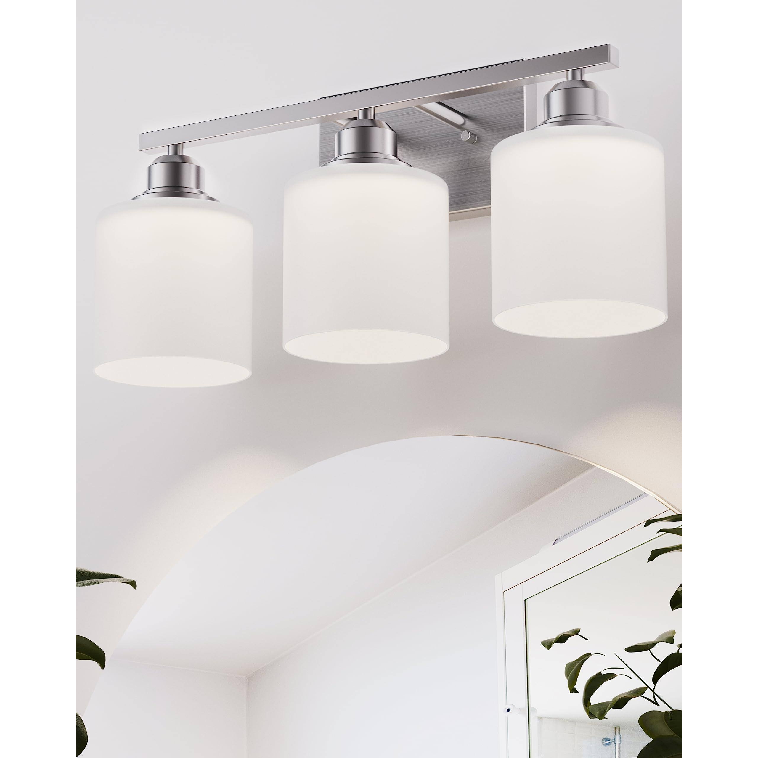 Earthley Blooms Bathroom Light Fixtures Over Mirror 3 light Vanity ...