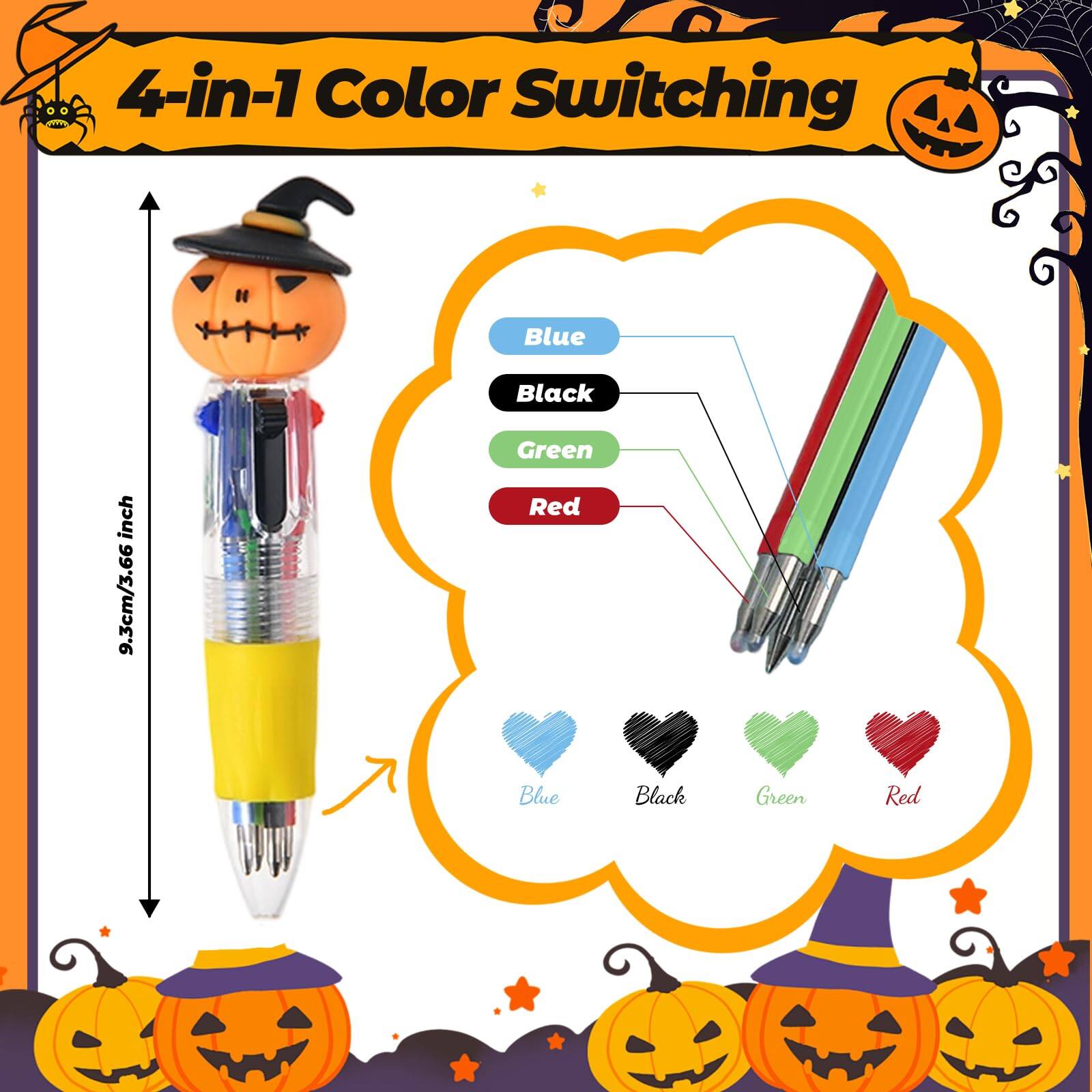 Paradigms Interiors 24 Multicolor Pens In One 4 in 1 Cute Fun Pen ...