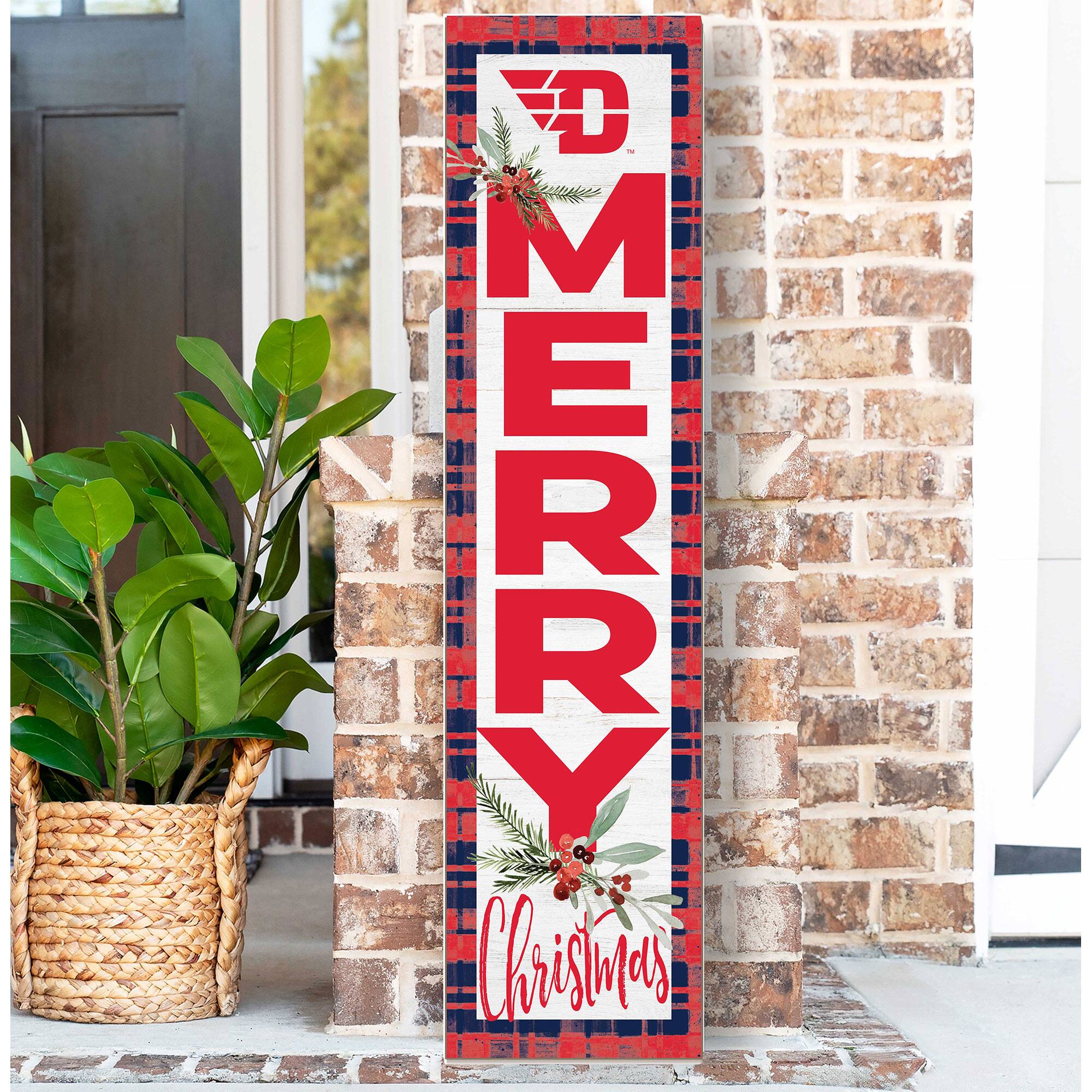 Jardine Dayton Flyers 12'' x 48'' Outdoor Merry Christmas Leaner White ...